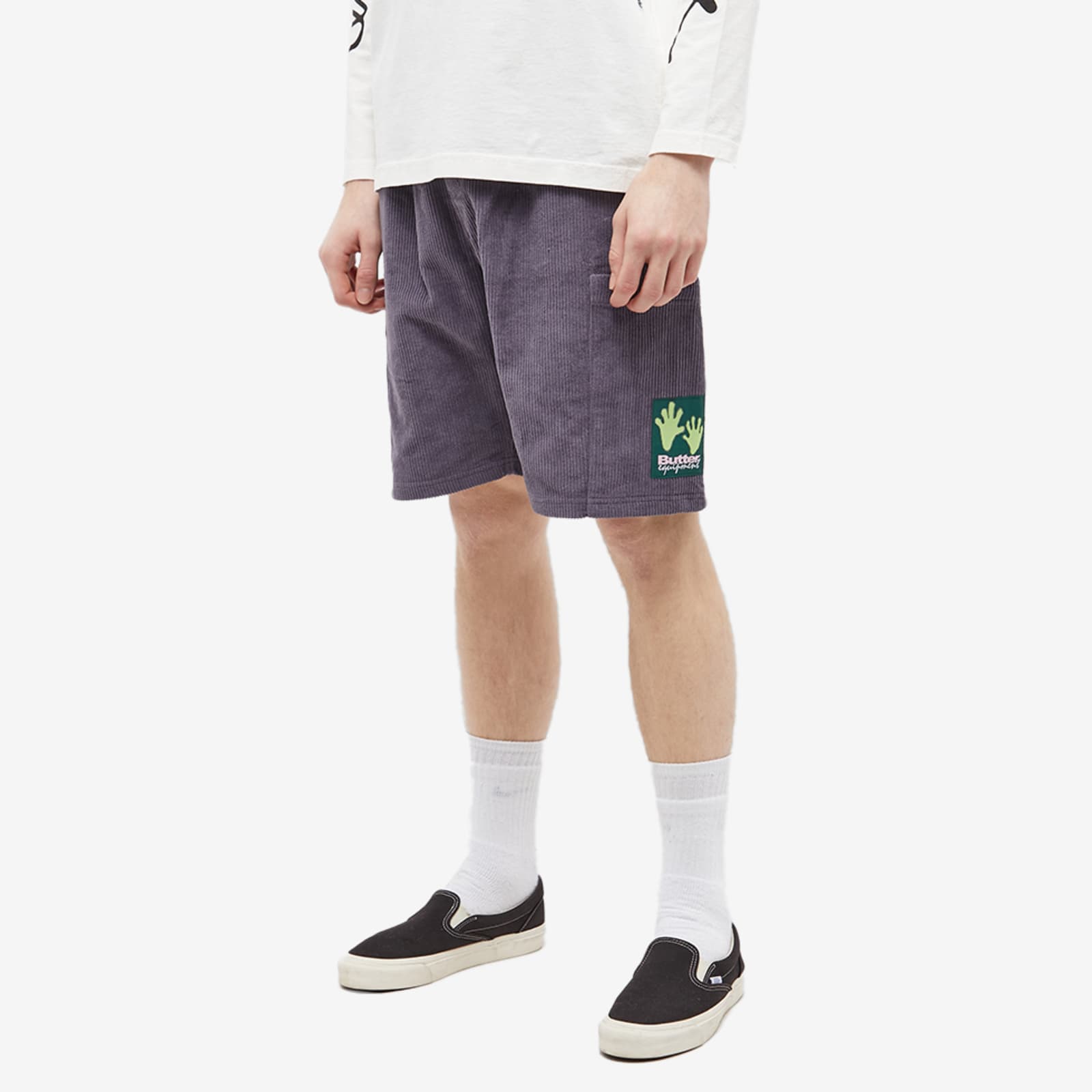 Butter Goods Corduroy Cargo Shorts Slate | END. (US)