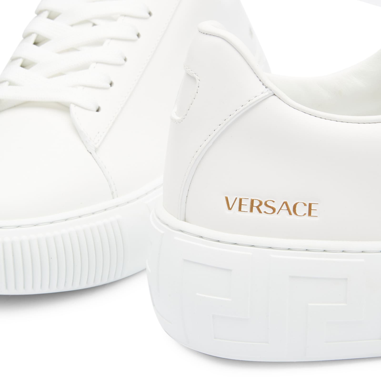 Versace Side Logo Cupsole Sneaker White & Black | END.