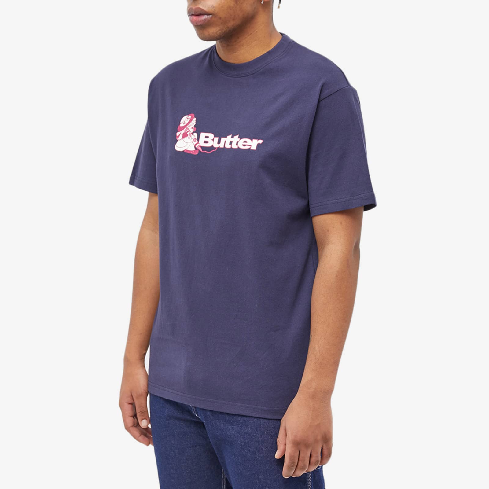 Butter Goods Crayon Logo T-Shirt Navy | END.