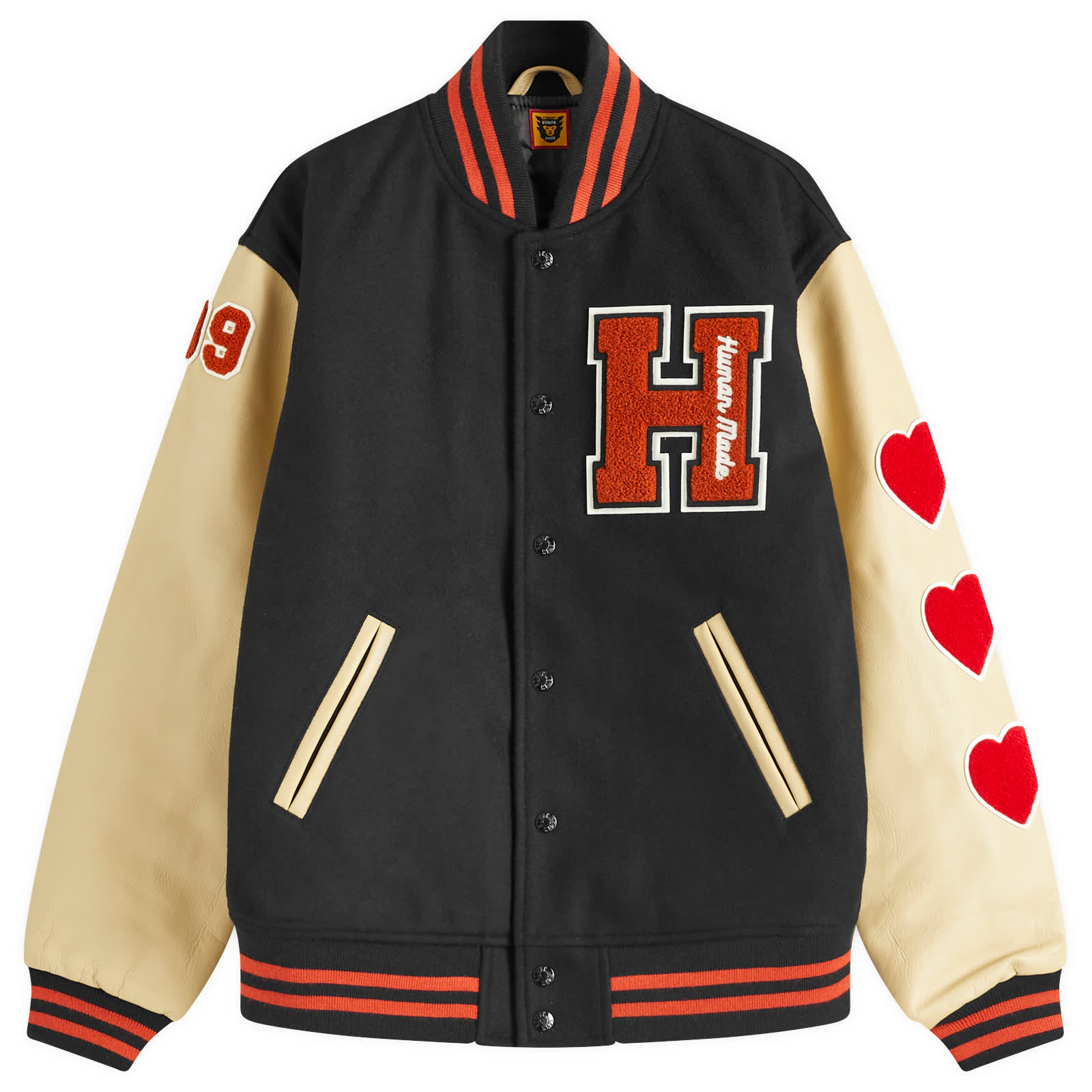 Human Made Varsity Jacket Black | END. (US)