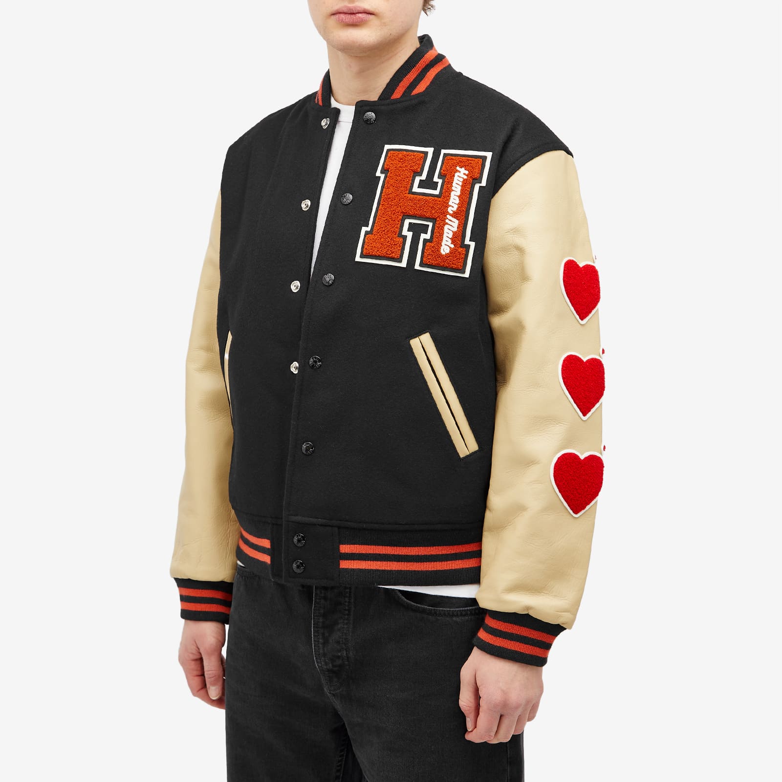 Human Made Varsity Jacket Black | END. (US)