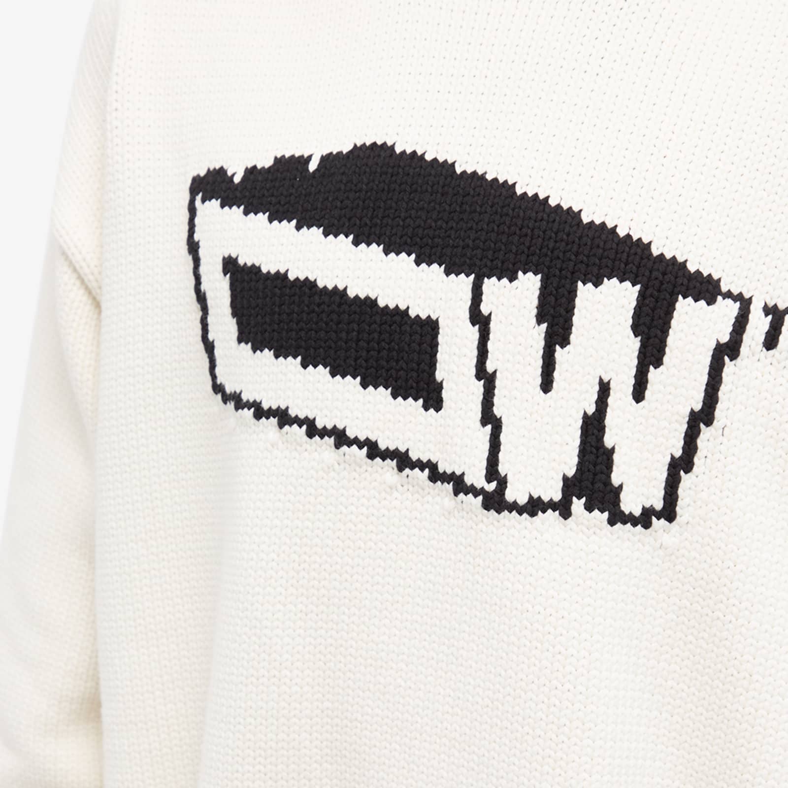 Off-White Graffiti Zine Chunky Crew Neck Knit White | END. (GB)