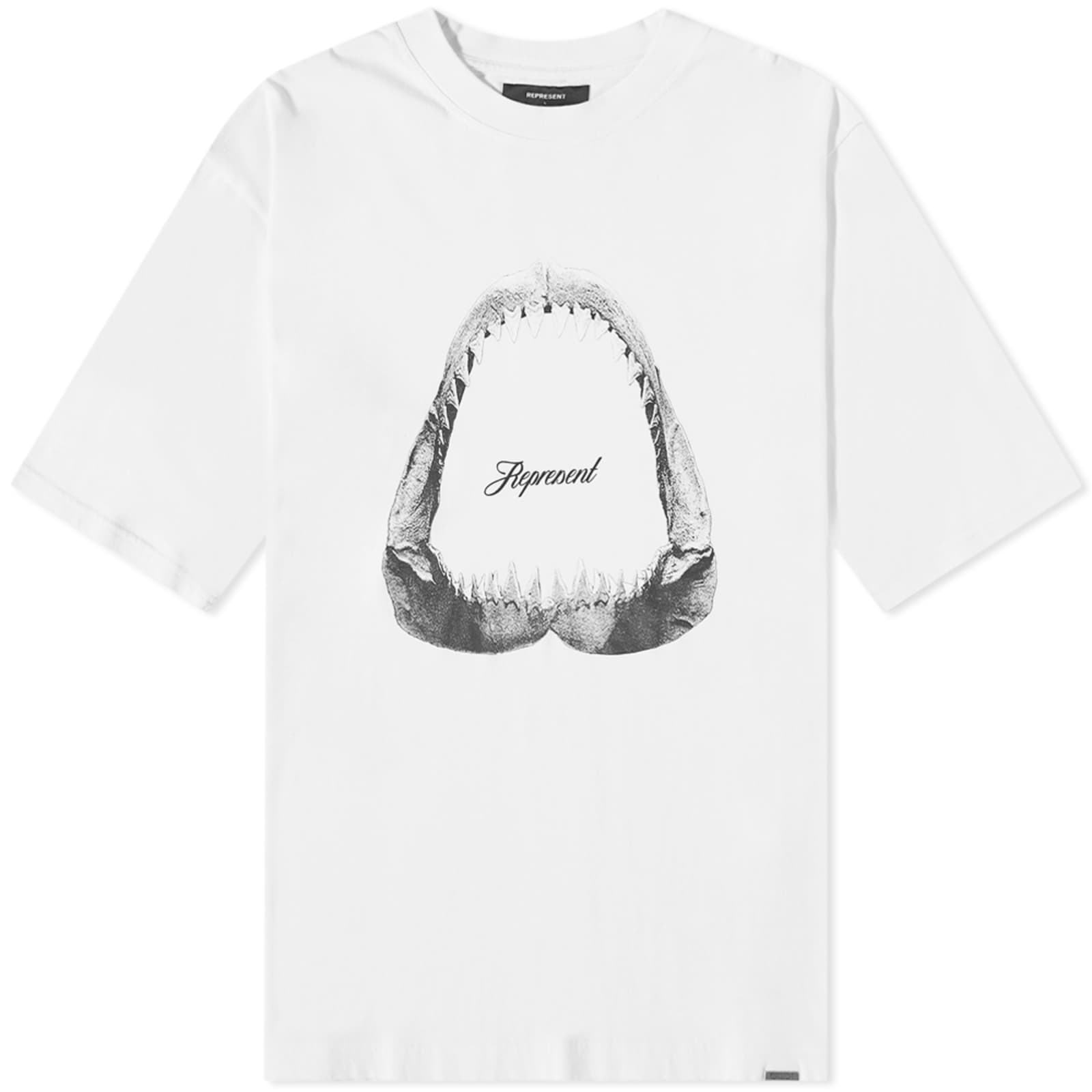 Represent Shark Jaws T-Shirt Flat White | END. (AR)