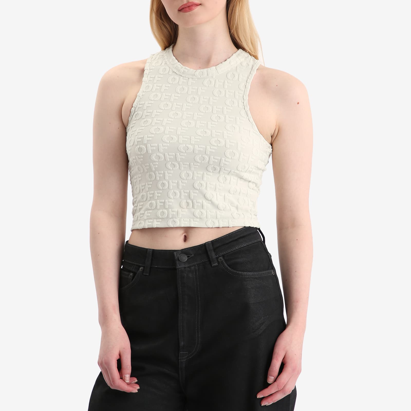Off-White AO Terry Rowing Crop Top White | END. (US)