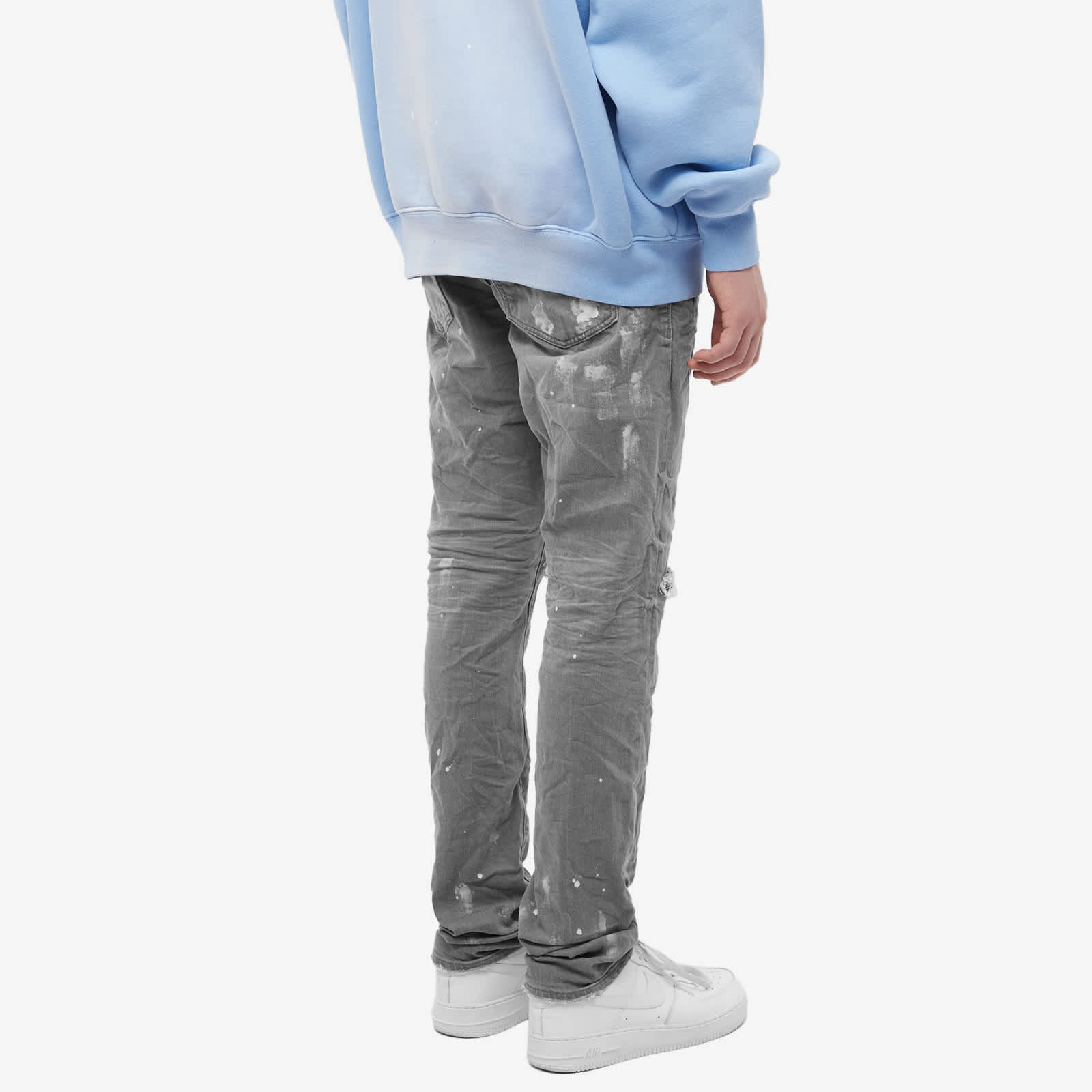 Purple Brand Skinny Knee Slit Jean Worn Grey | END. (GB)