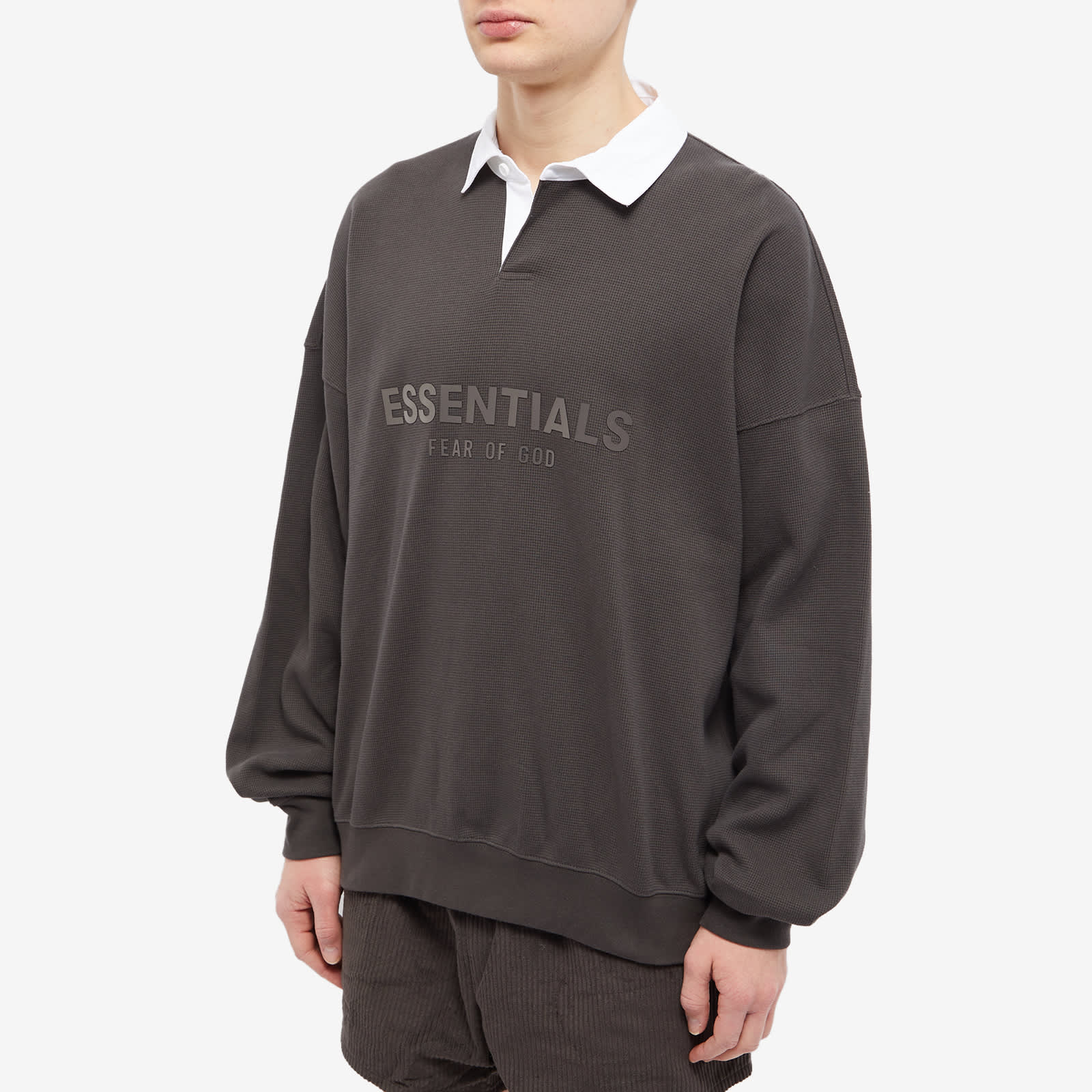 Fear of God Essentials Rugby Shirt Off-Black | END. (US)
