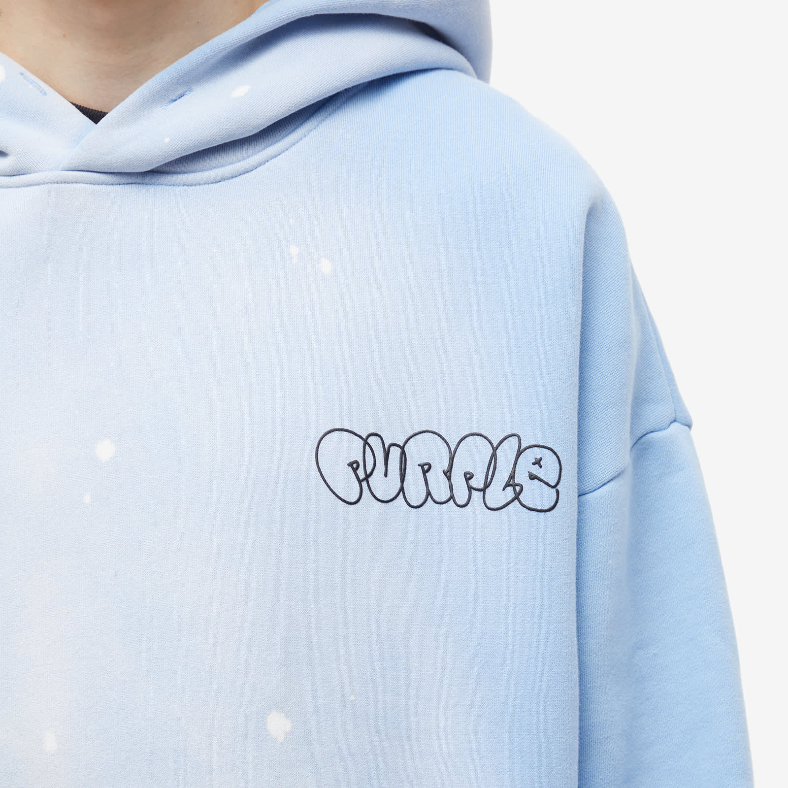 Purple Brand Distressed Bubble Logo Hoodie Blue | END. (GB)