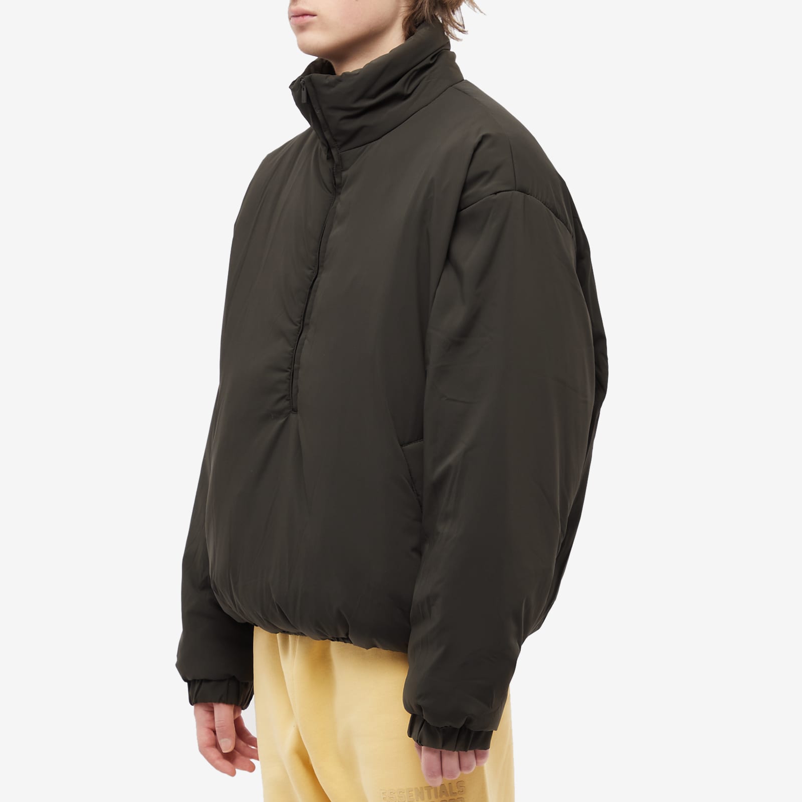 Fear of God Essentials Nylon Puffer Jacket Off-Black | END. (US)