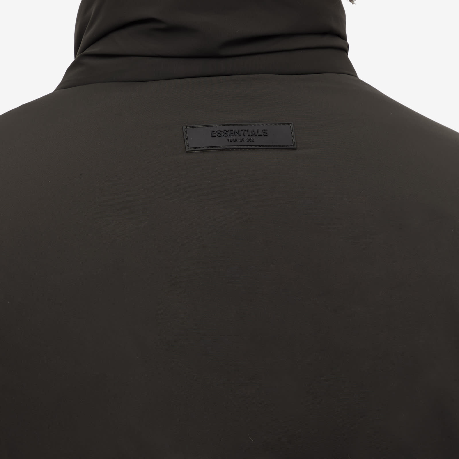 Fear of God Essentials Nylon Puffer Jacket Off-Black | END. (US)