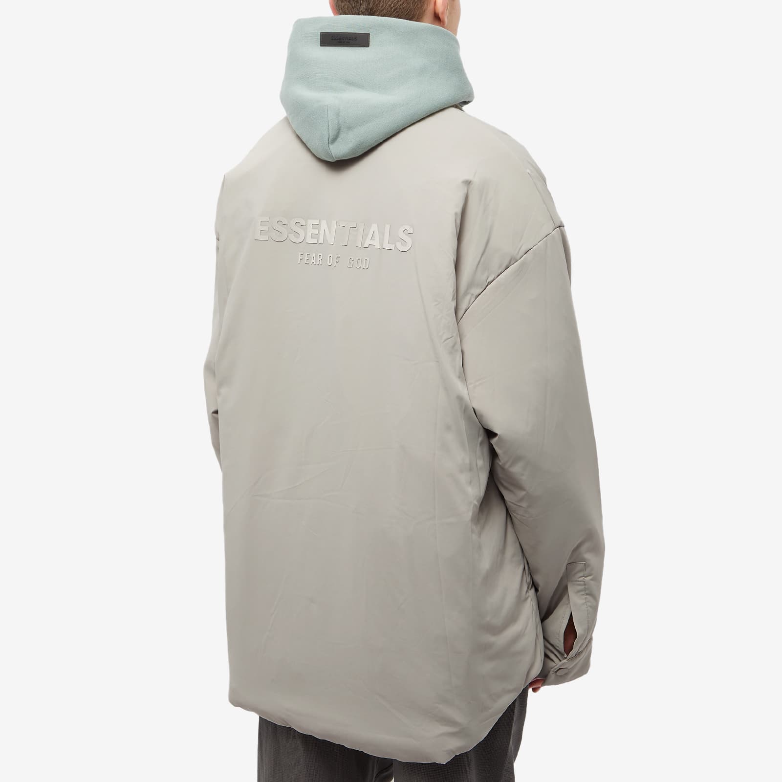 Fear of God Essentials Nylon Filled Shirt Jacket Seal | END.