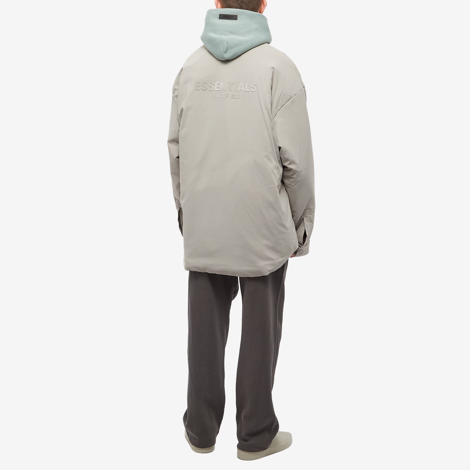 Fear of God Essentials Nylon Filled Shirt Jacket Seal | END.