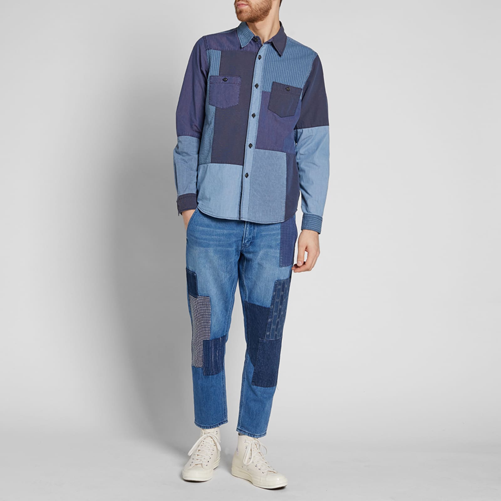 FDMTL Boro Patchwork Shirt 3 Year Wash | END. (GB)