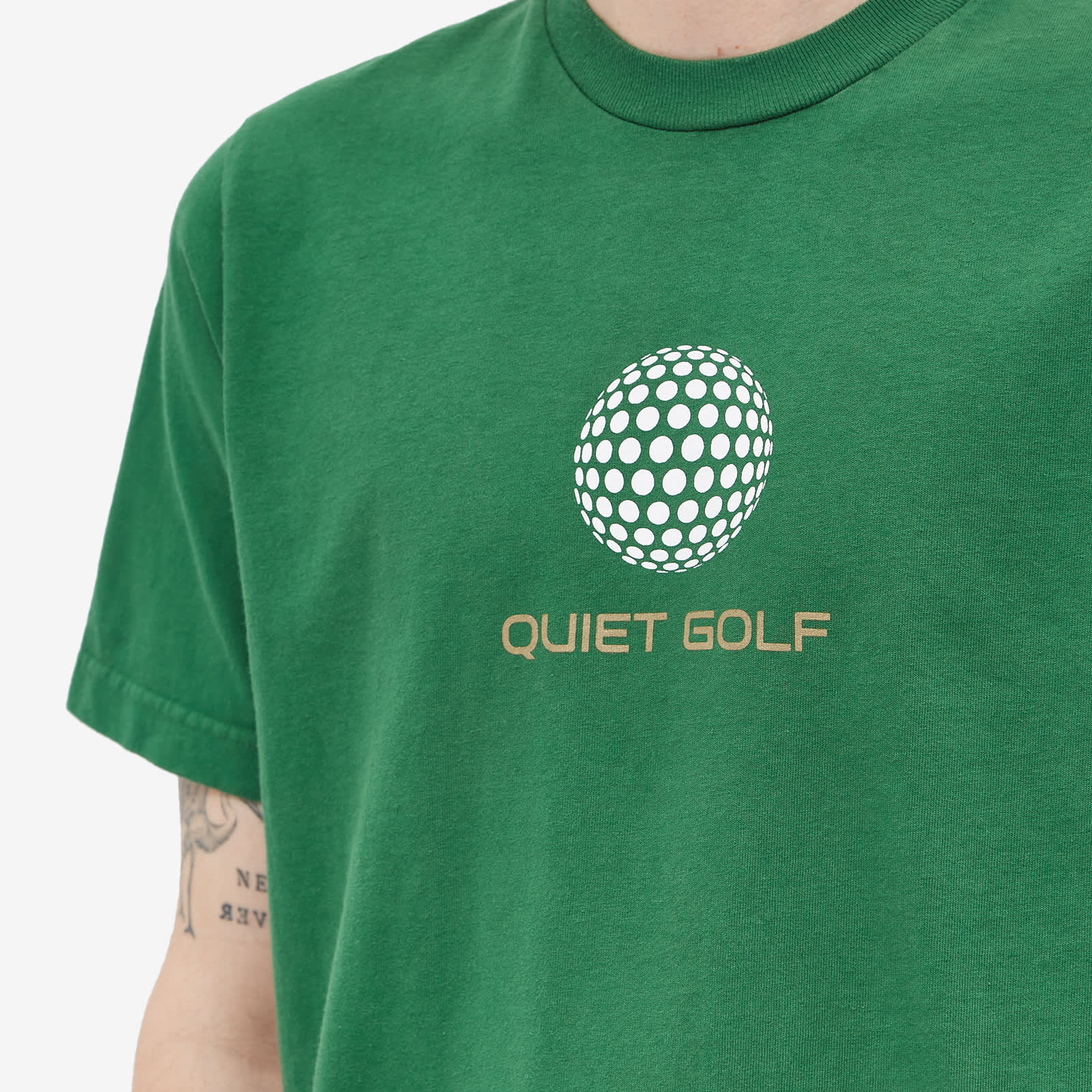 Quiet Golf Dimples Logo T-Shirt Forest | END. (CA)