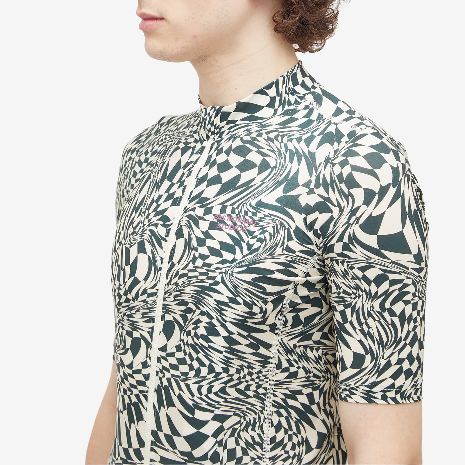 Pas Normal Studios Essential Jersey Check Petroleum | END. (GB)