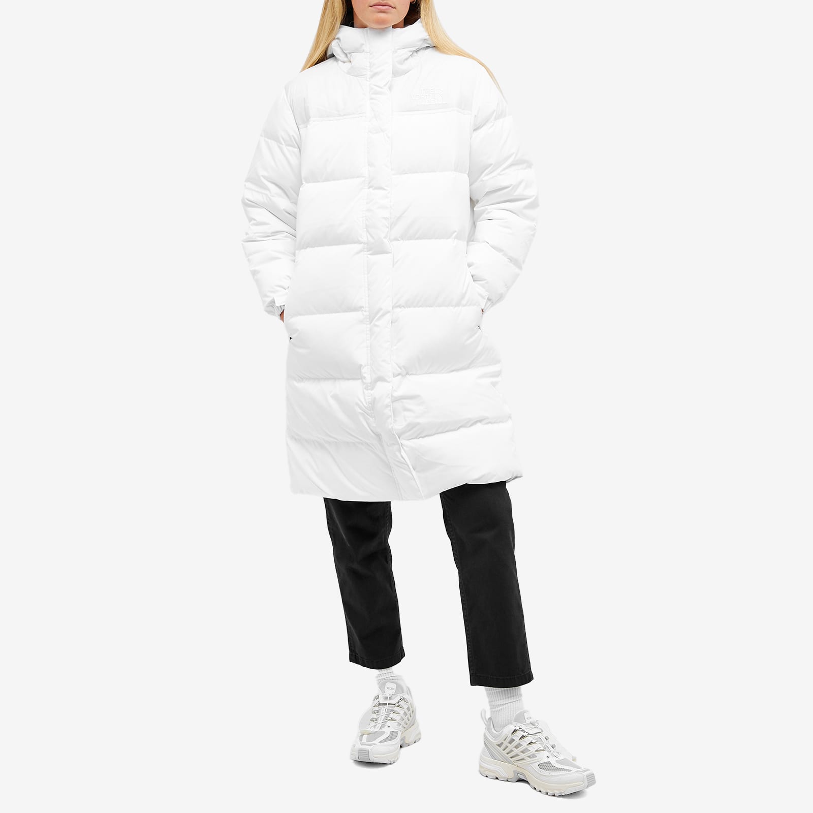 The North Face Nuptse Long Puffer Parka White | END. (GB)