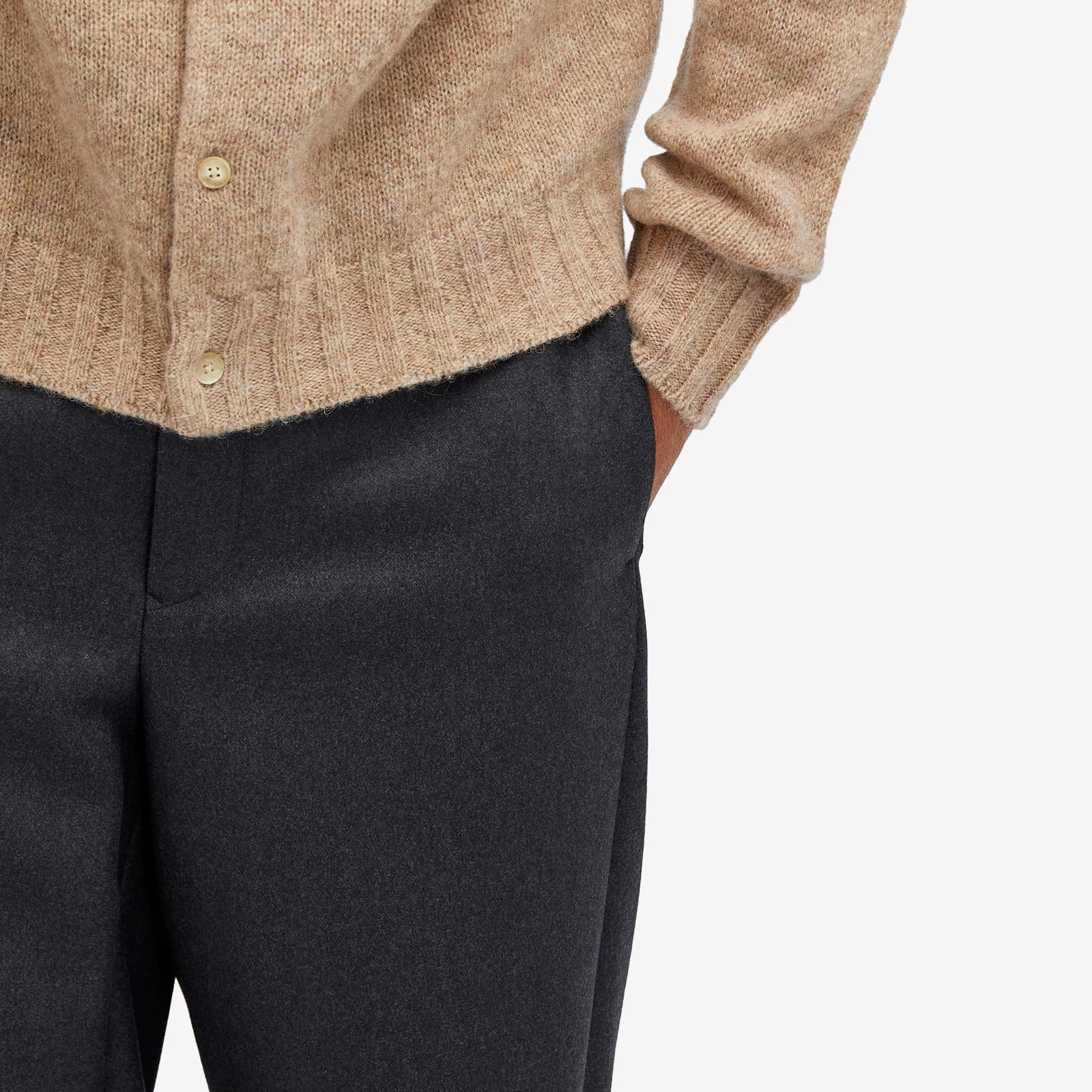 Auralee Light Wool Slacks Top Charcoal | END. (HK)