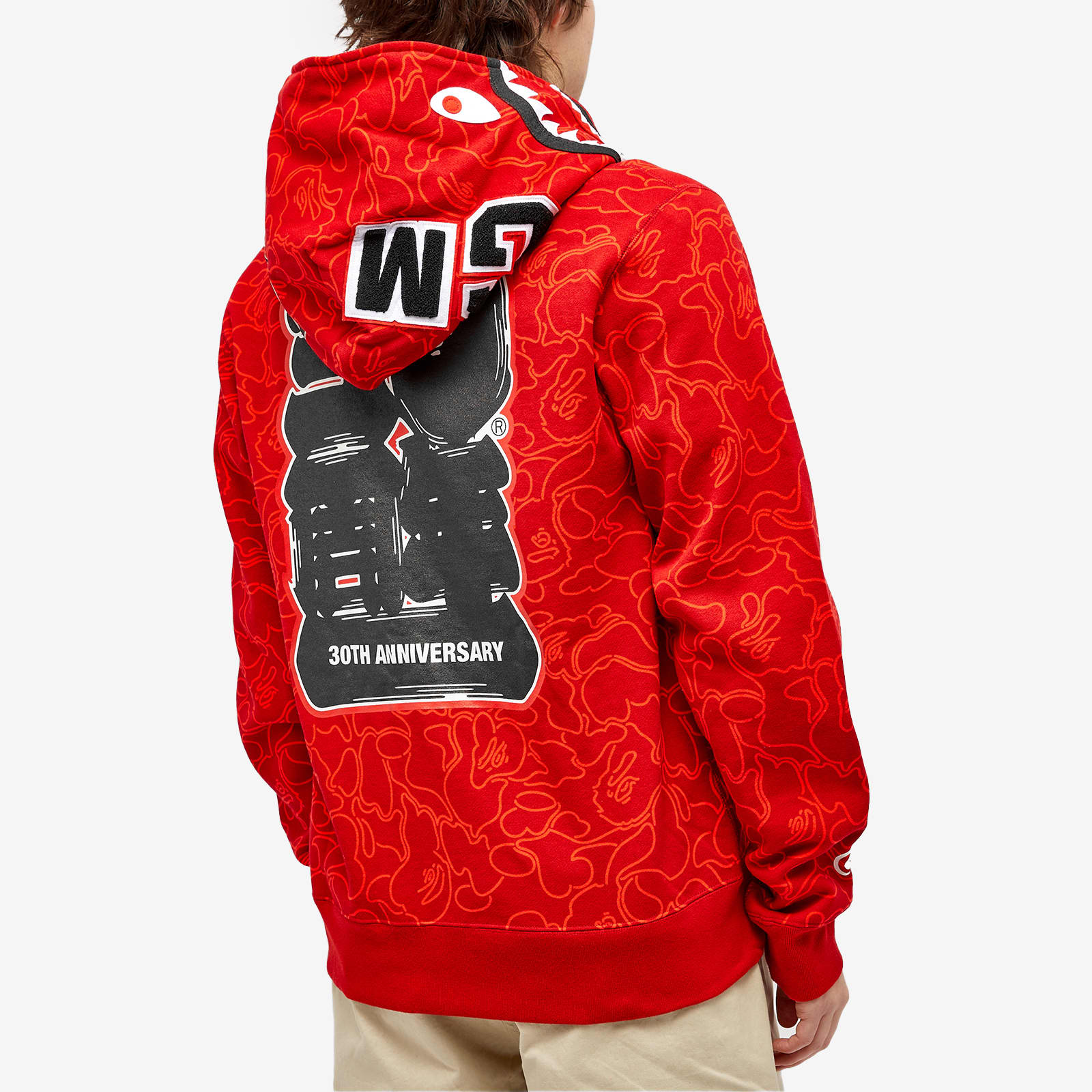 A Bathing Ape 30th Anniversary Shark Hoodie Red | END. (GB)