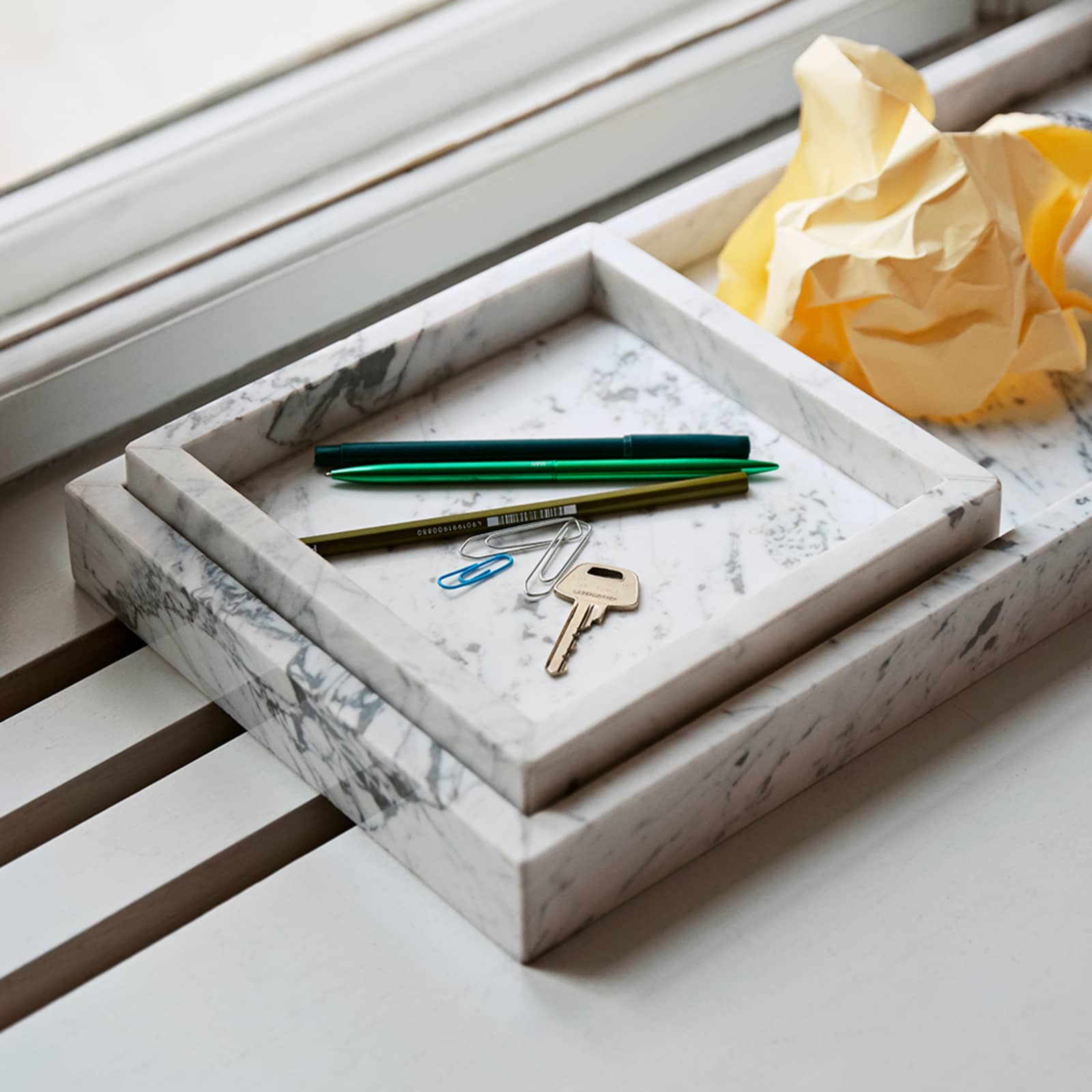 HAY Small Marble Tray Carrara Marble | END. (US)