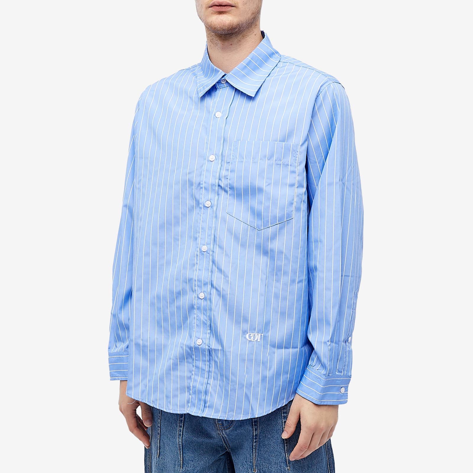 Checks Downtown Stripe Shirt Blue & White | END. (GB)