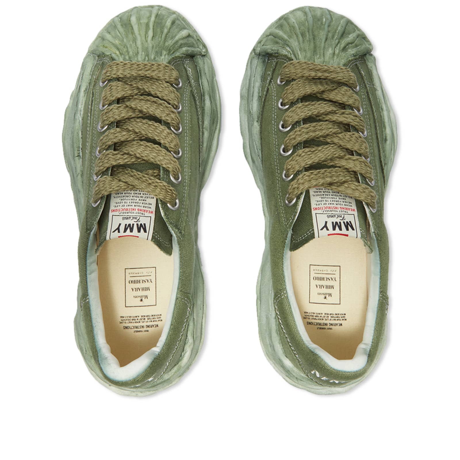 Maison MIHARA YASUHIRO Blakey Low Original Shell Toe Spray D Green ...