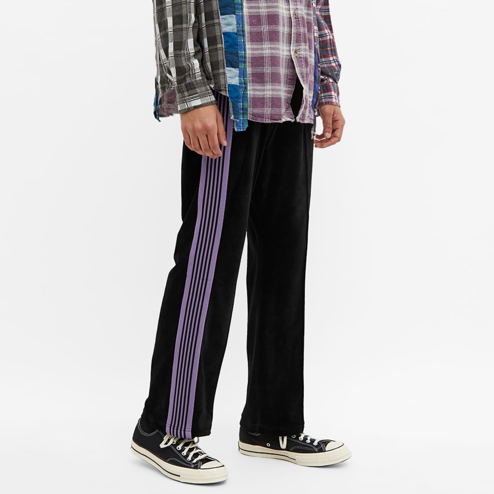Needles Velour Narrow Track Pant Black | END. (US)
