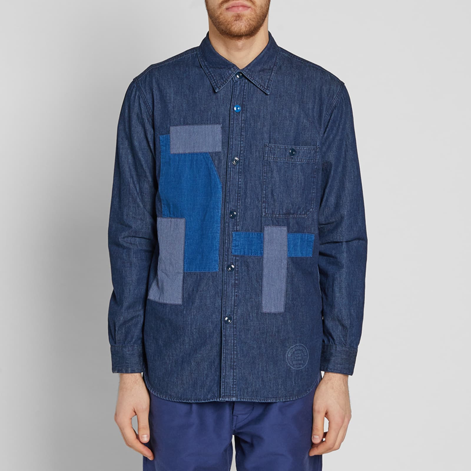 Neighborhood Patchwork Shirt Indigo | END. (GB)