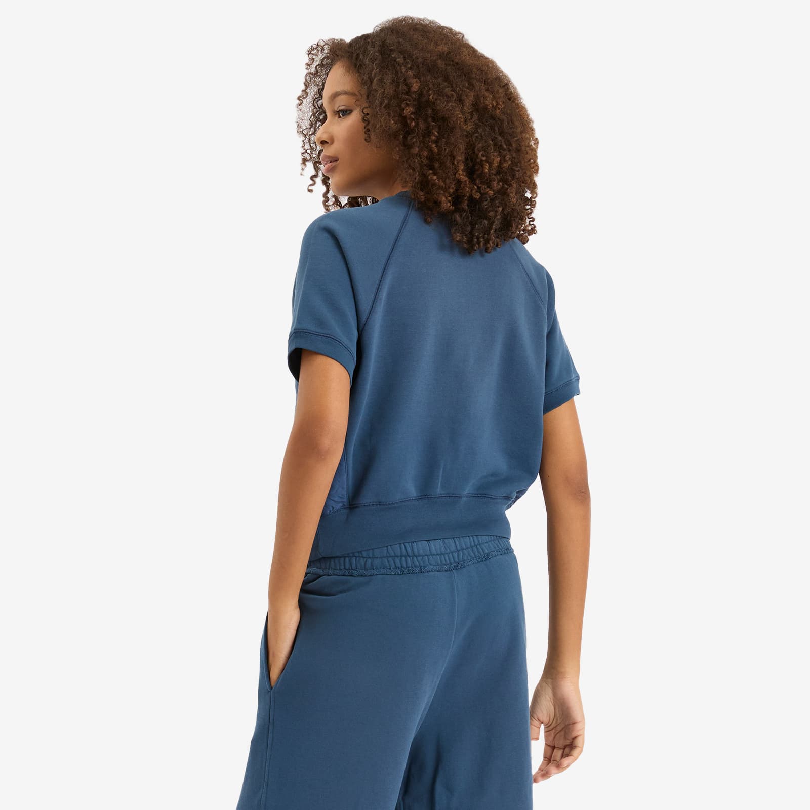 SKIMS Raglan Short Sleeve Sweatshirt Indigo | END. (US)