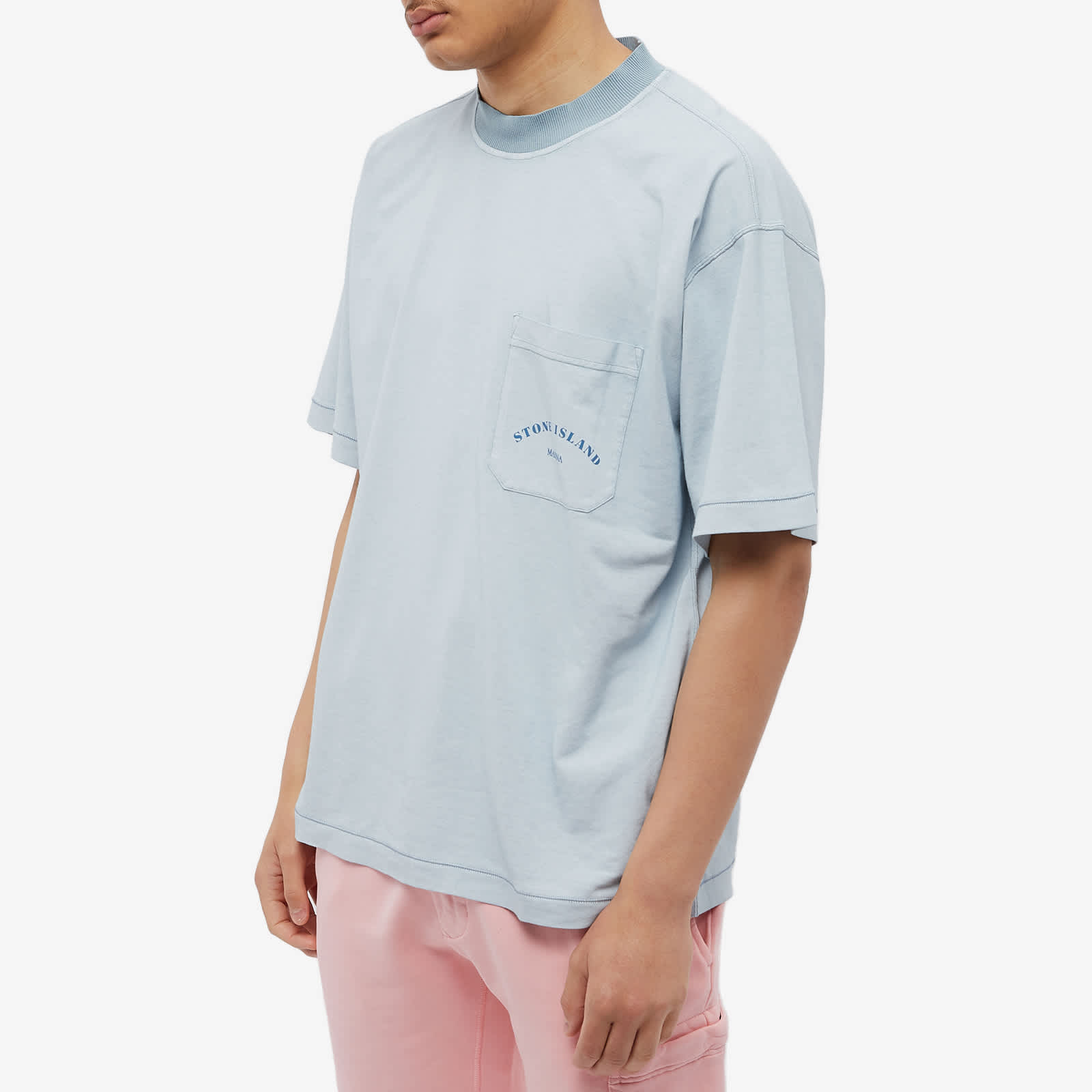 Stone Island Marina Chalk Plating T-Shirt Sky Blue | END. (GB)