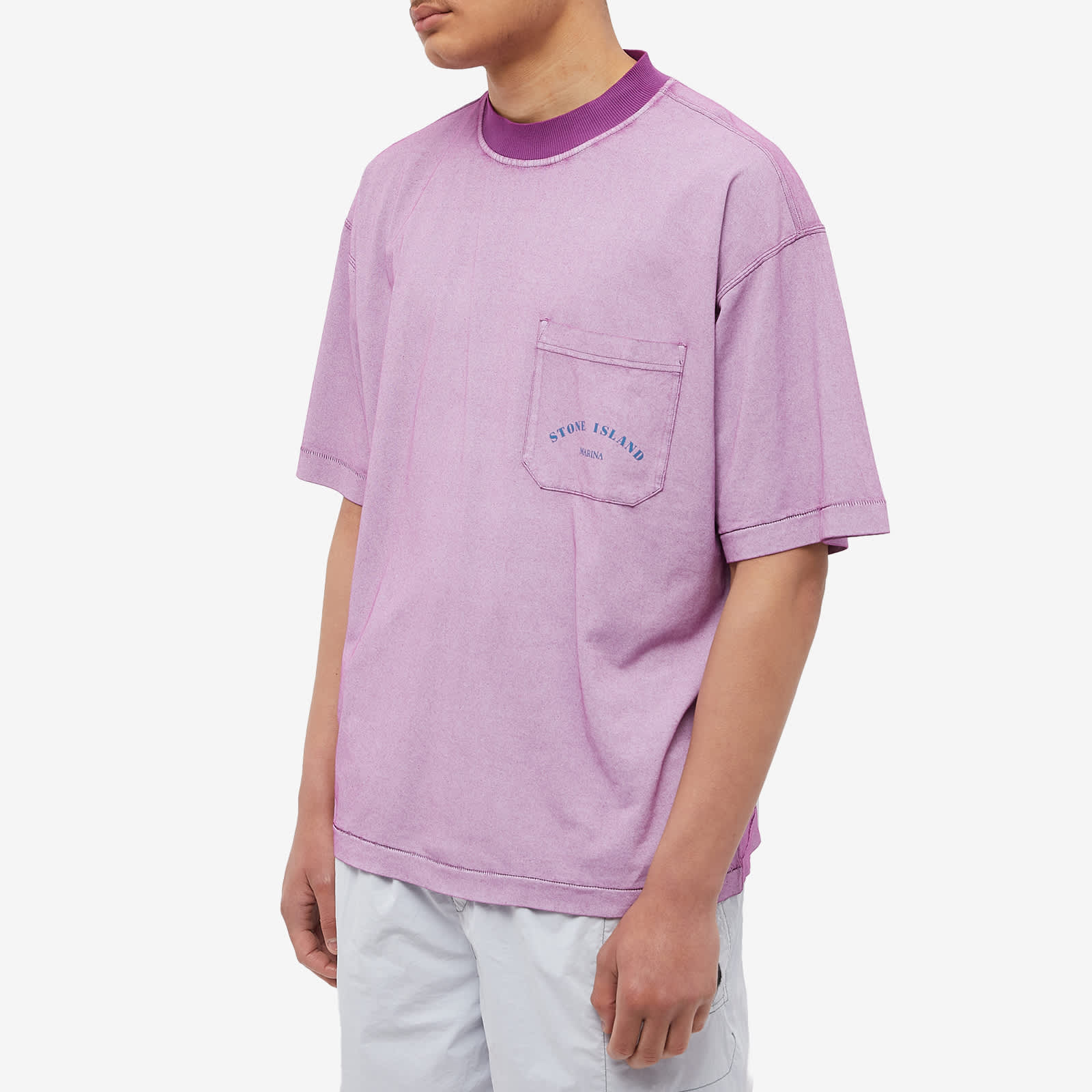 Stone Island Marina Chalk Plating T-Shirt Magenta | END. (GB)