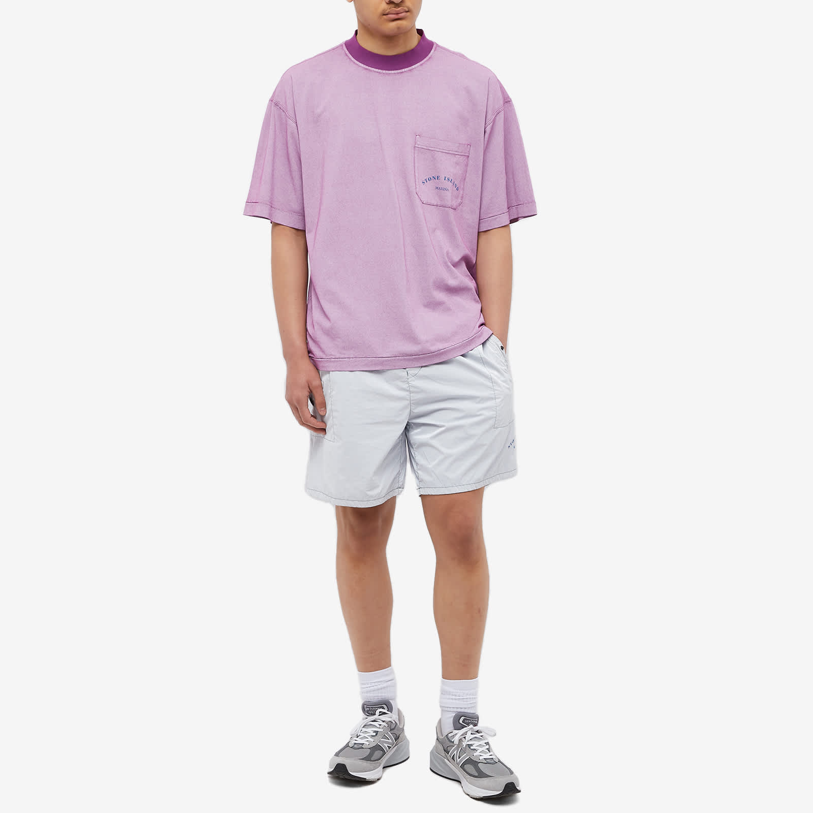 Stone Island Marina Chalk Plating T-Shirt Magenta | END. (GB)