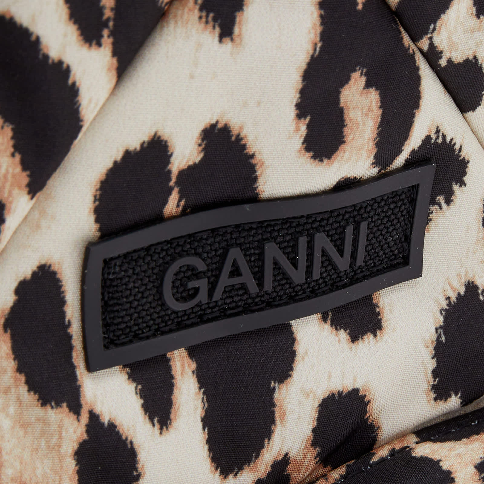 GANNI Recycled Tech Small Tote Print Leopard | END. (US)
