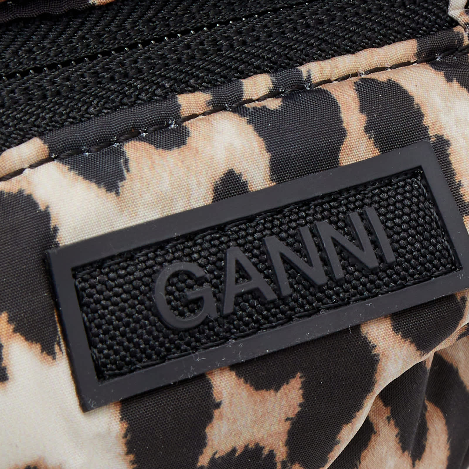 GANNI Recycled Tech Small Duffle Bag Leopard | END.