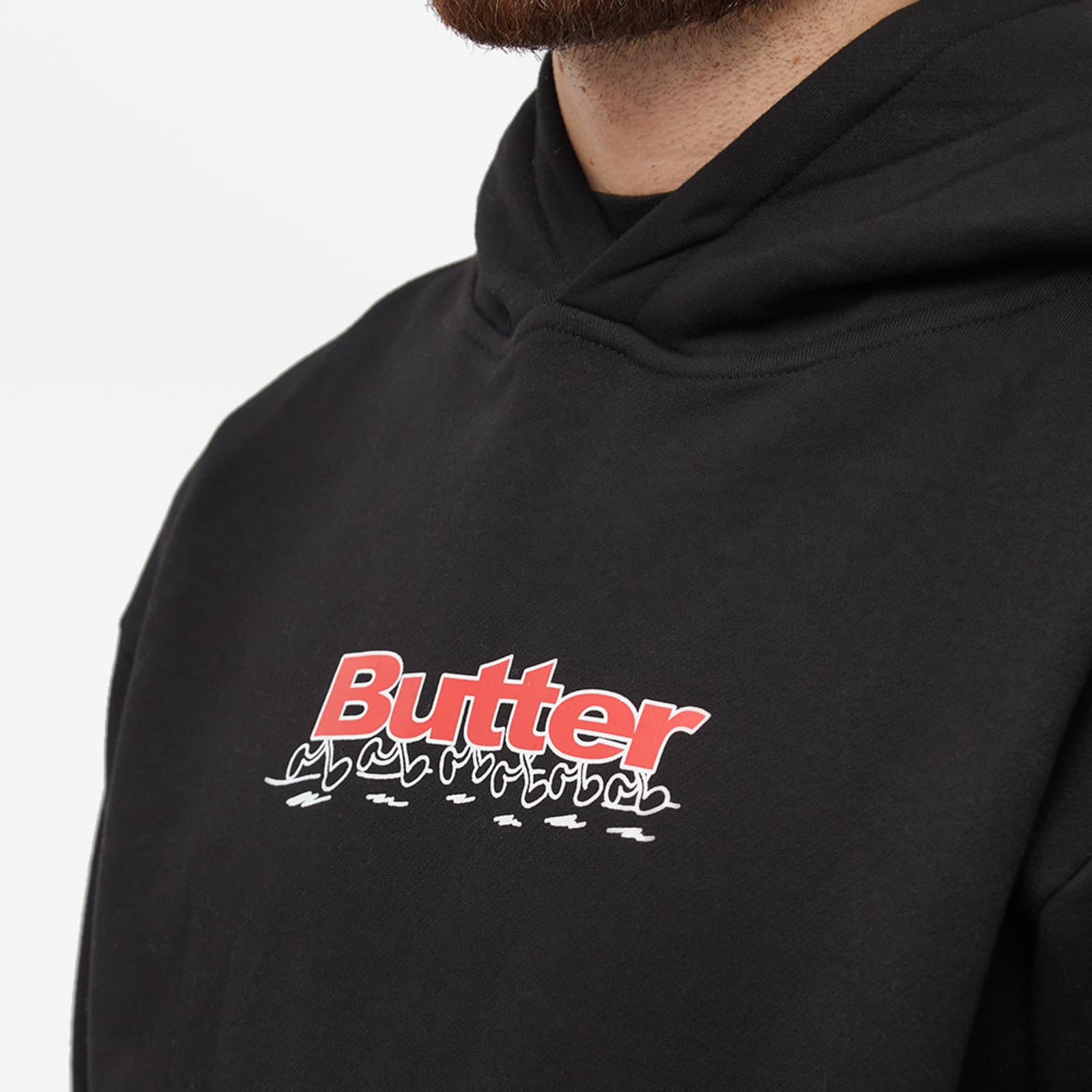 Butter Goods Running Logo Hoodie Black | END.