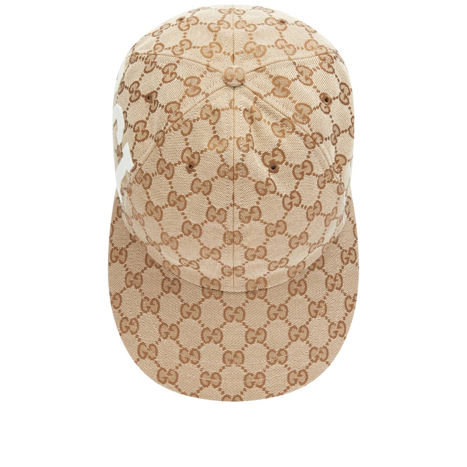 Gucci Patch Logo Jacquard Baseball Cap Beige | END. (US)