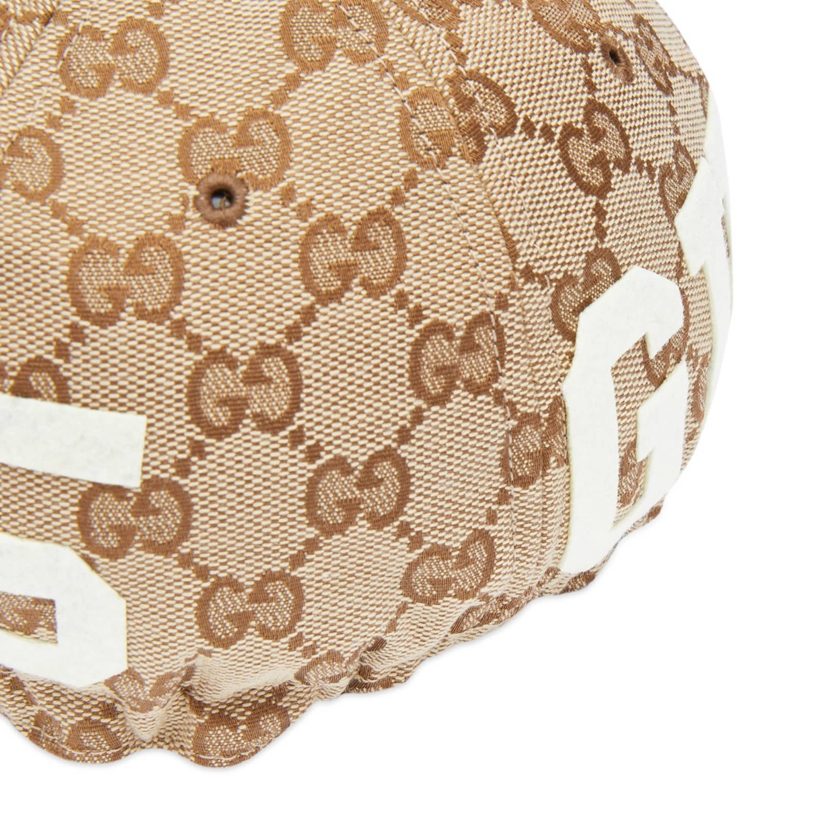 Gucci Patch Logo Jacquard Baseball Cap Beige | END. (US)
