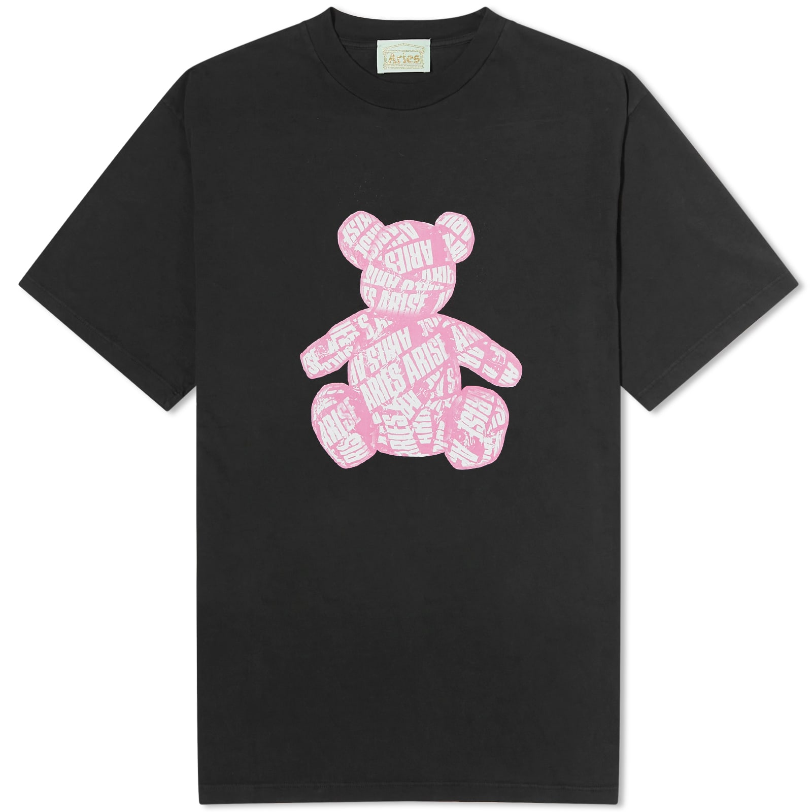 Aries Taped Teddy T-Shirt Black | END. (US)