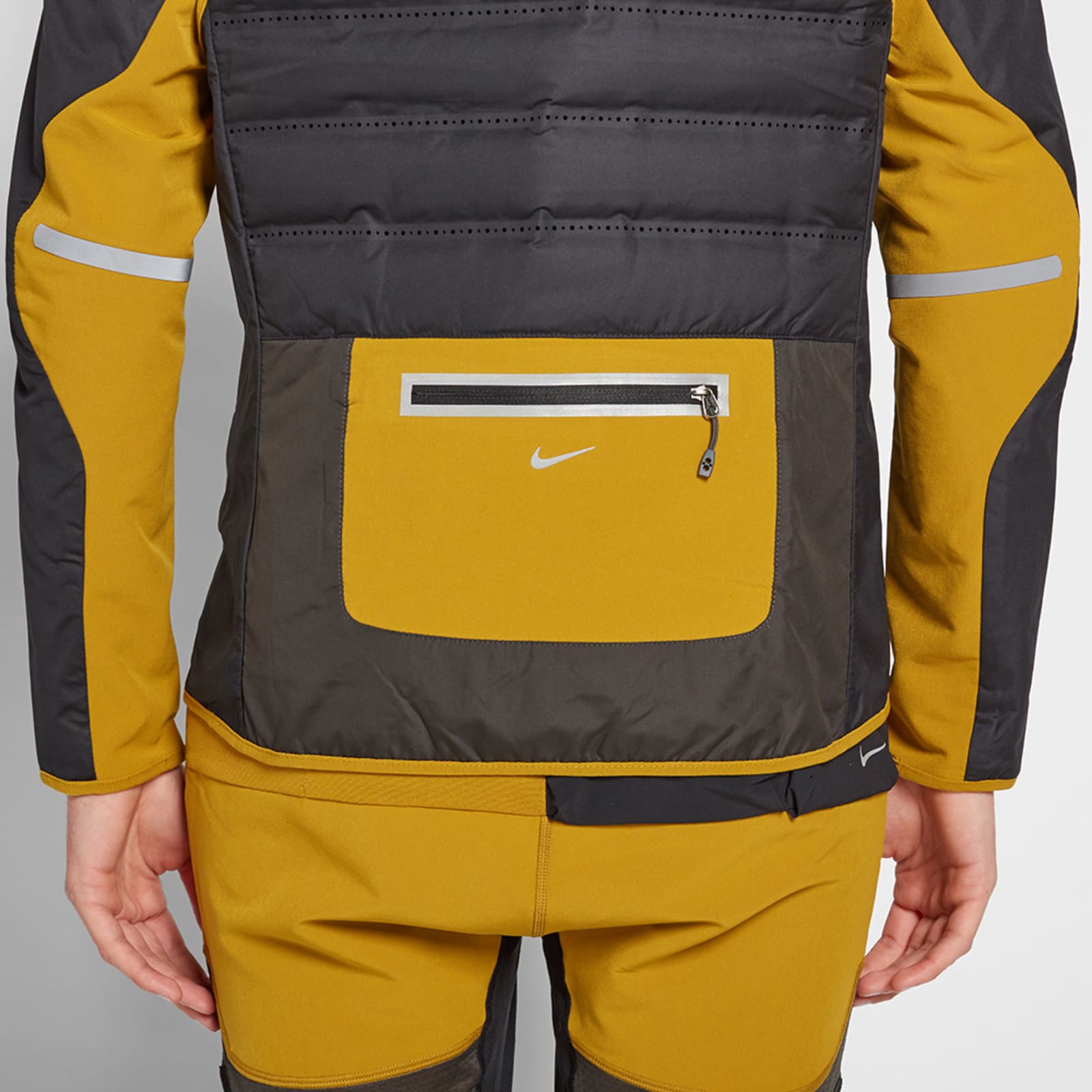 Nike x Undercover Gyakusou Aeroloft Zip Off Jacket Black & Bronzine | END.