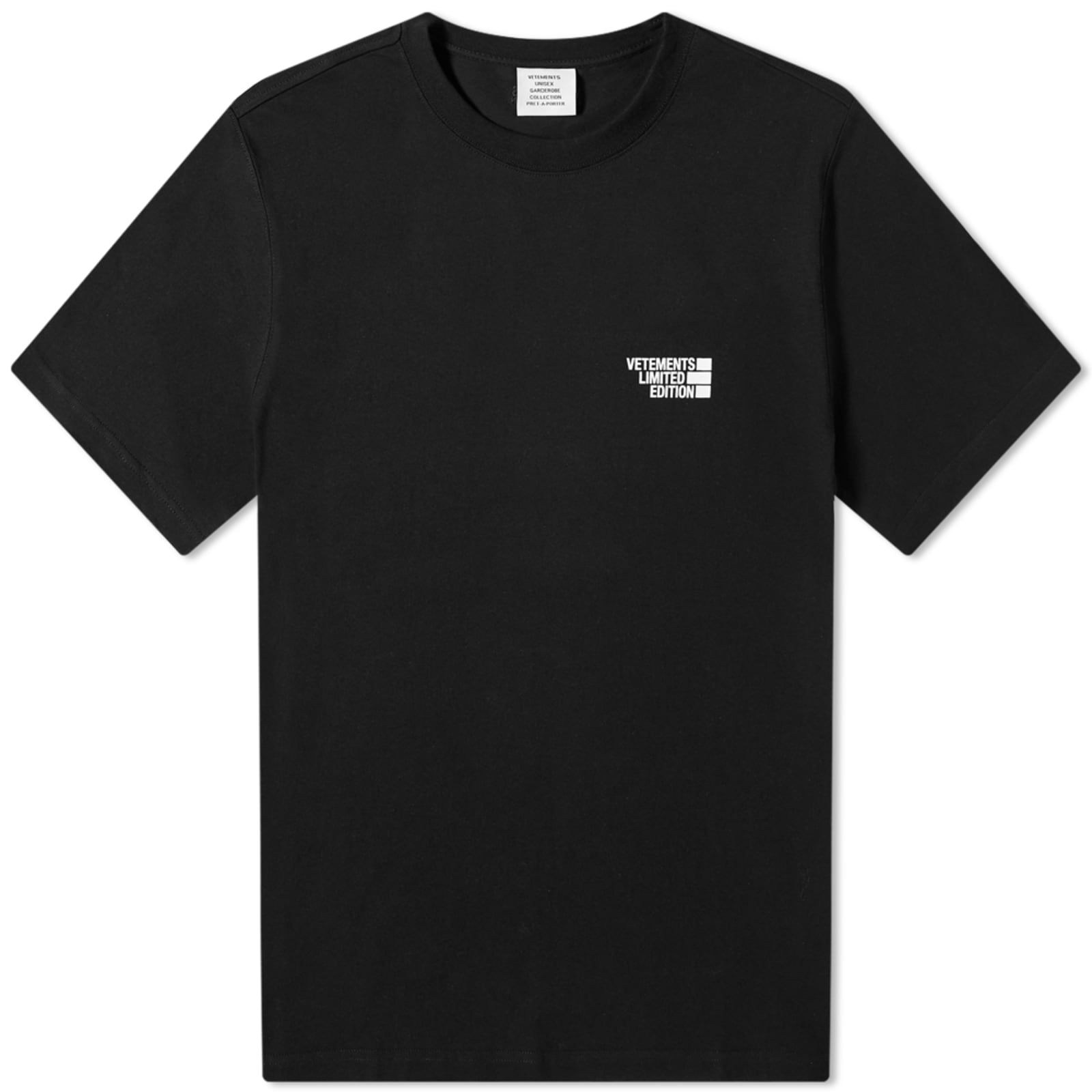 VETEMENTS Logo Limited Edition T-Shirt Black | END.