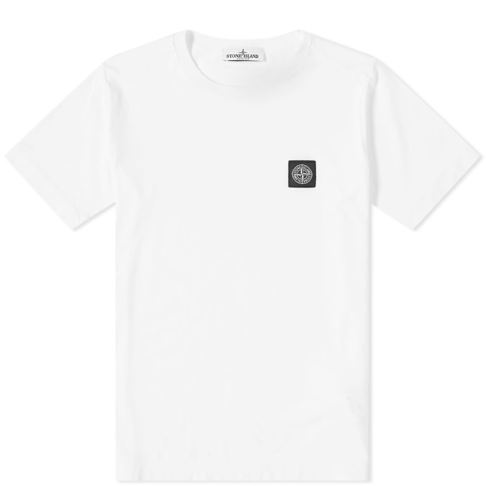 Stone Island Junior Patch Logo T-Shirt White | END. (GB)