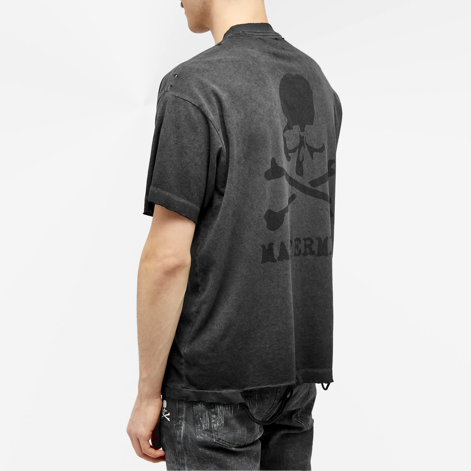 John Elliott x MASTERMIND JAPAN Oil Wash Folsom Pocket T-Shi Black ...