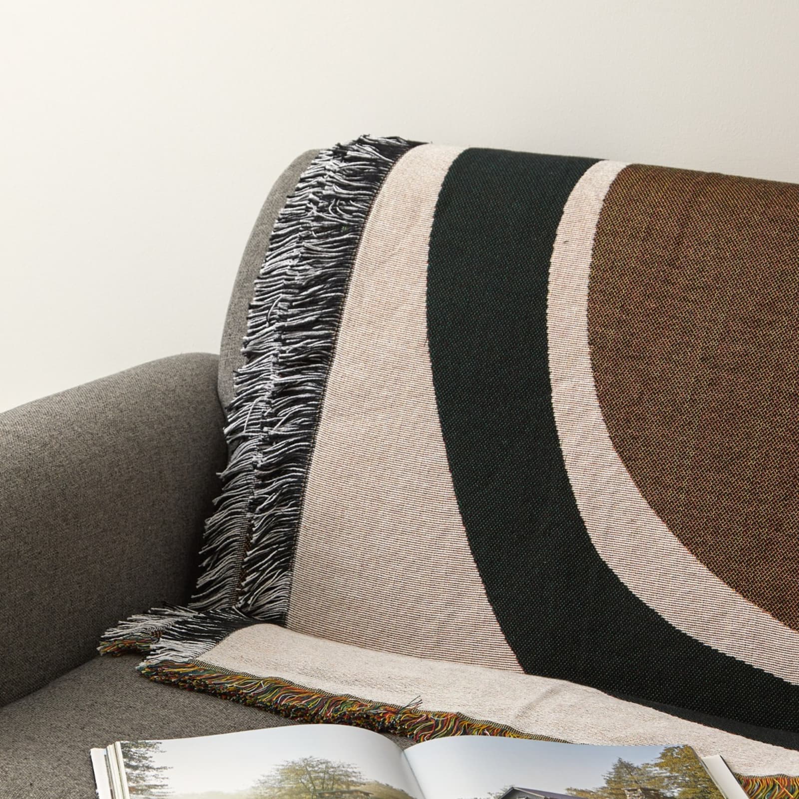 ferm LIVING Pose Tapestry Blanket Brown | END. (US)