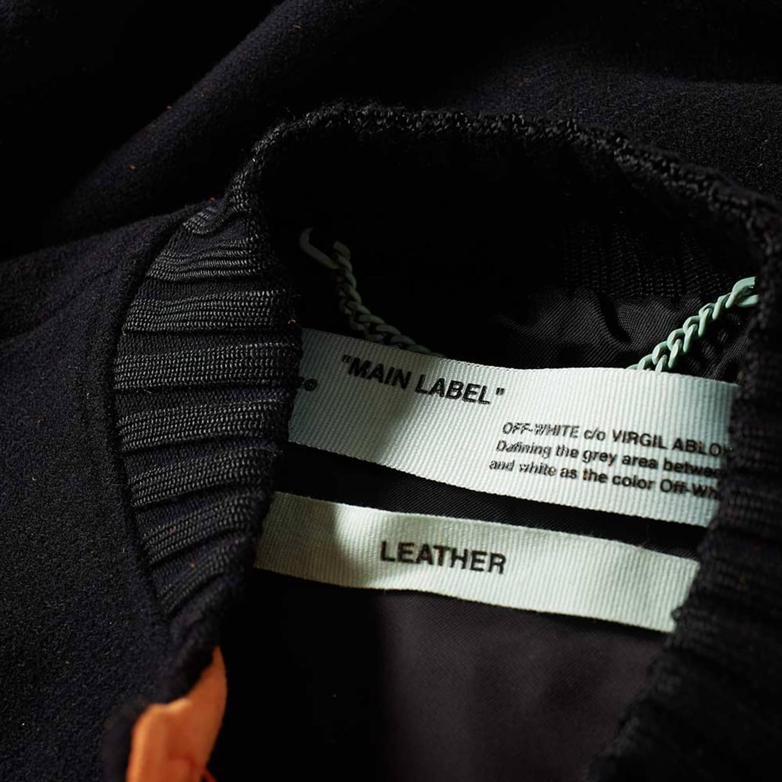 Off-White Eagle Patch Varsity Jacket Black & Orange | END. (GB)