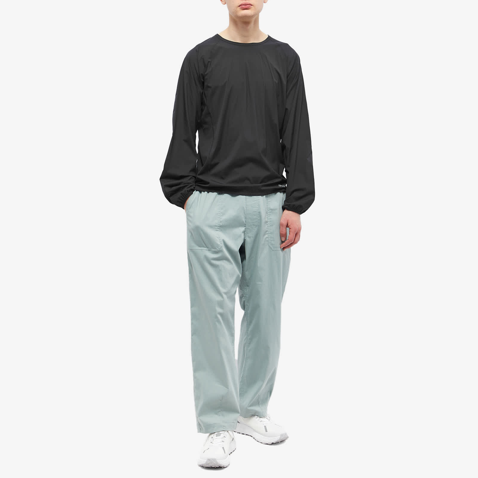 NANGA Hybrid Tech Hike Crew Neck Jacket Black | END. (CA)