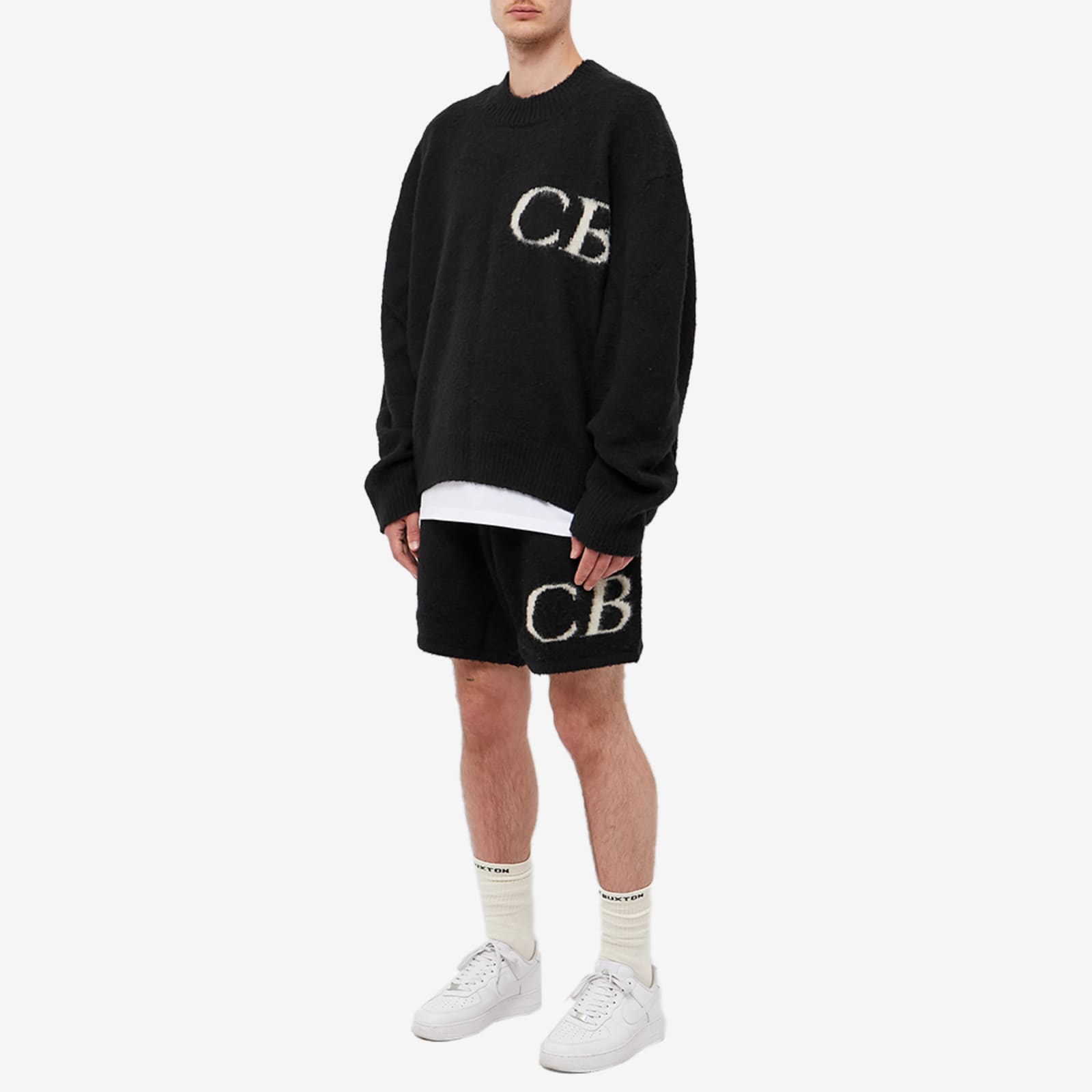 Cole Buxton Intarsia Knit Shorts Black | END. (IE)