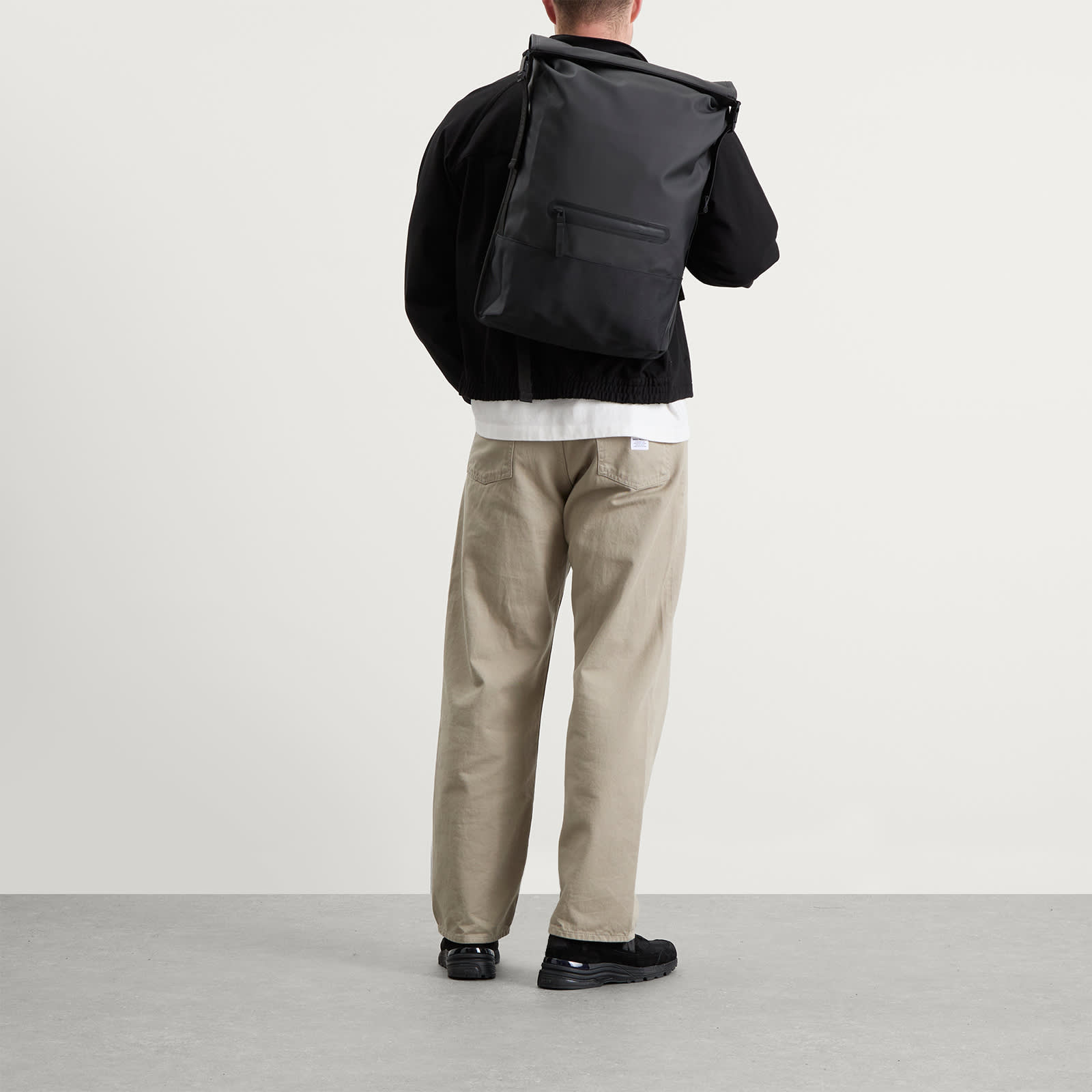 RAINS Trail Rolltop Backpack Black | END. (GB)