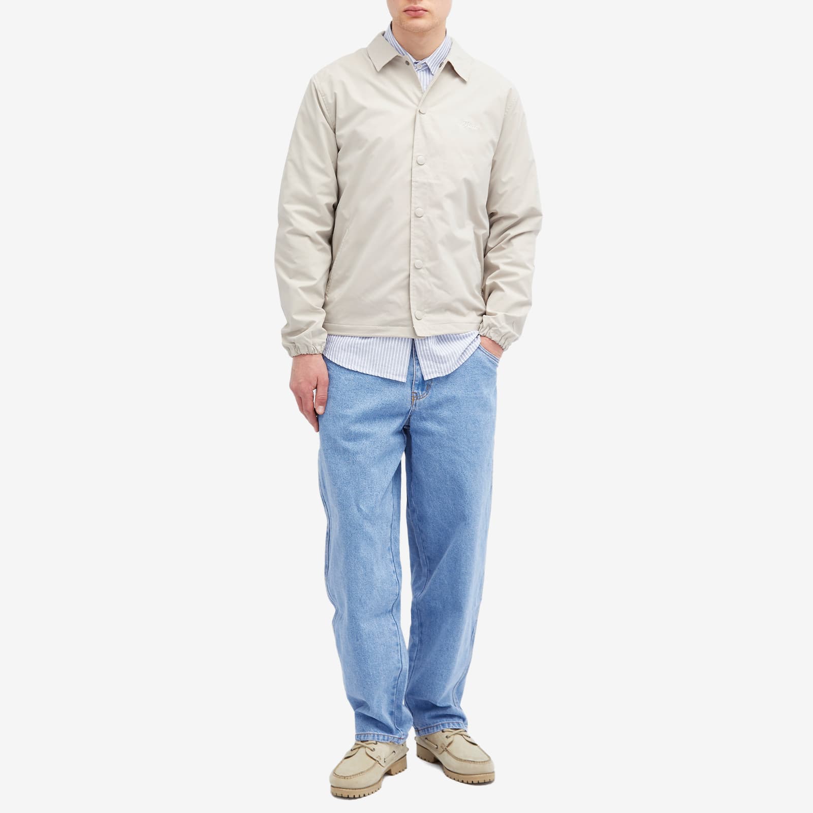 Dime Cursive Coach Jacket Light Grey | END. (GB)