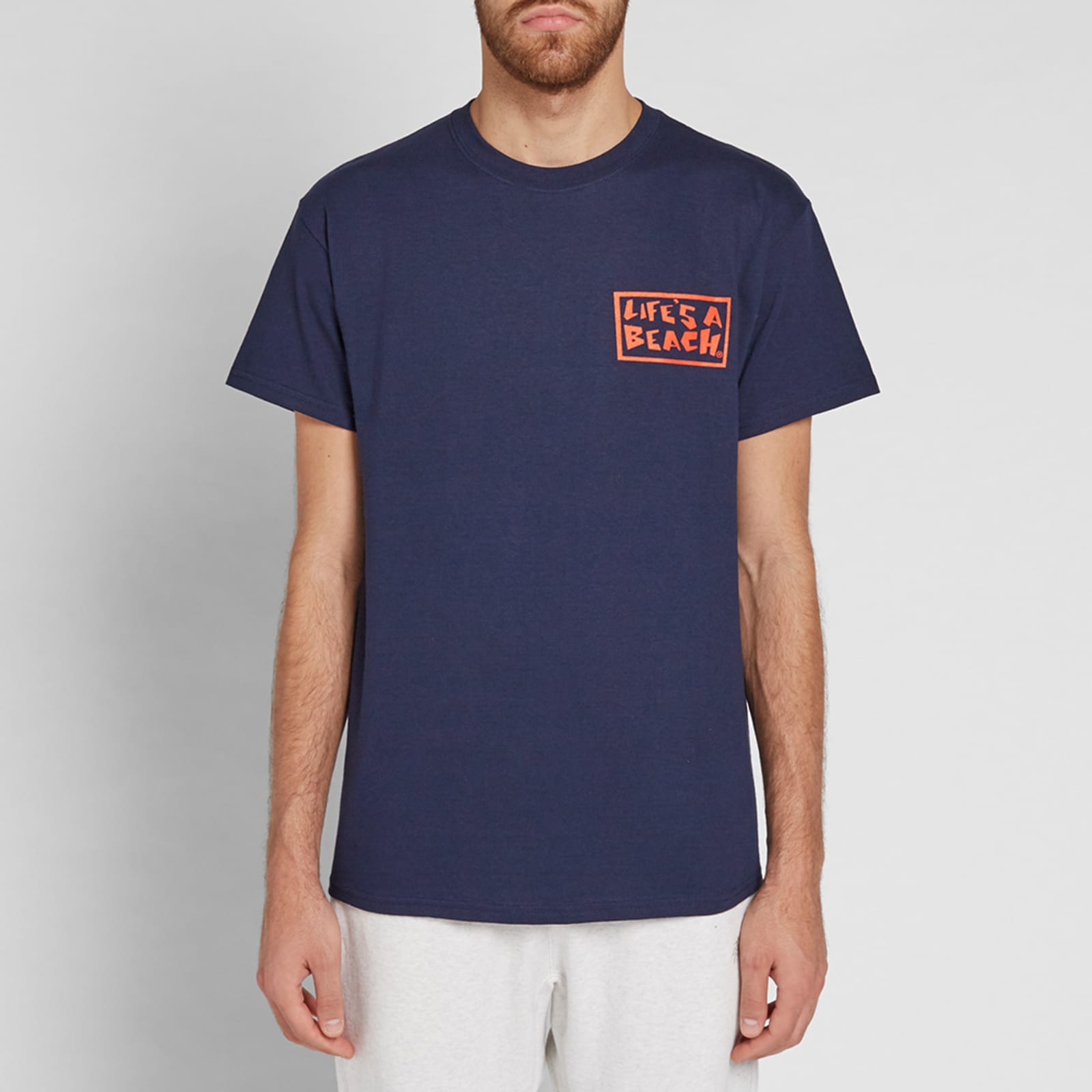 Life's a Beach LAB Logo Tee Navy | END. (US)