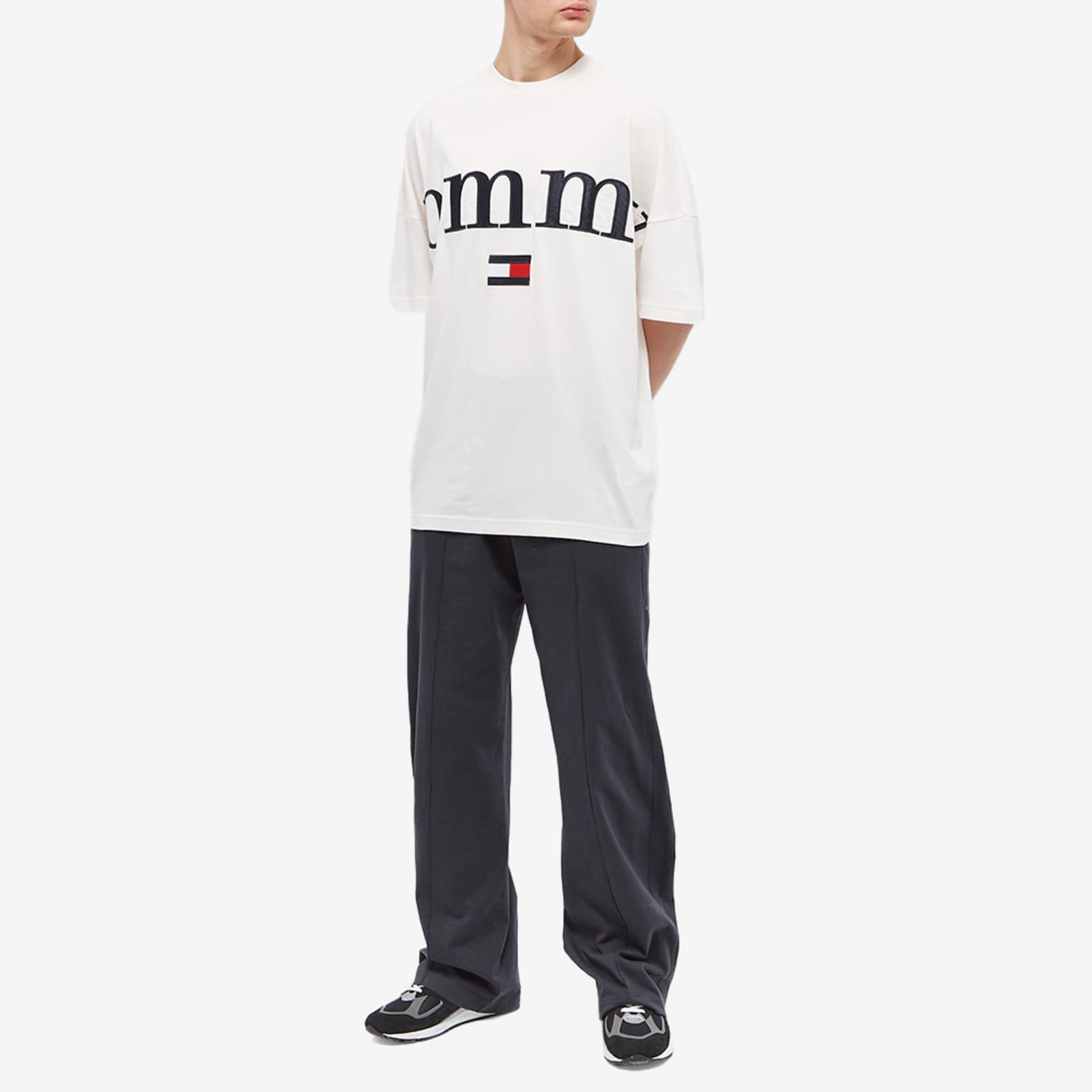 Tommy Jeans Split Hem Graphic Logo T-Shirt Ancient White | END.
