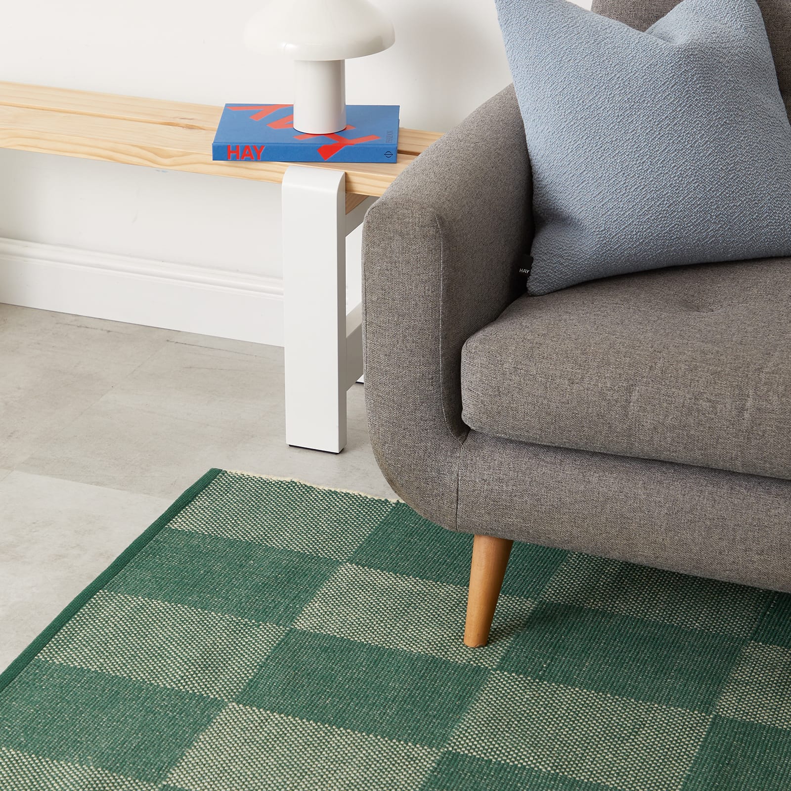 HAY Check Rug 140 x 200 Green | END. (KR)