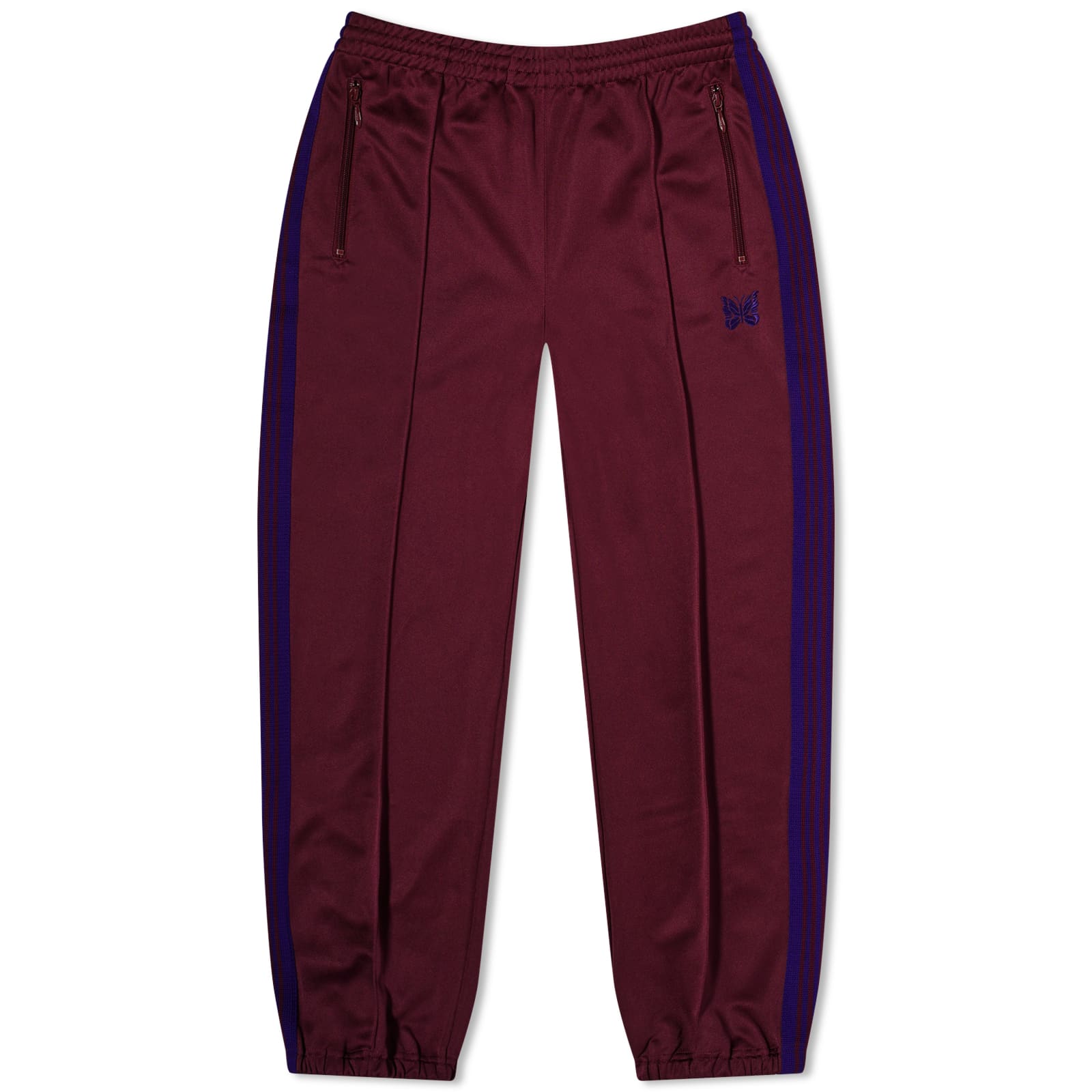Needles Poly Smooth Zipped Track Pant Wine | END. (GB)
